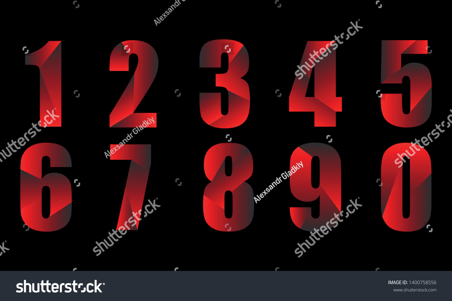 Fire Numbers Embers Font Vector: vector de stock (libre de regalías ...