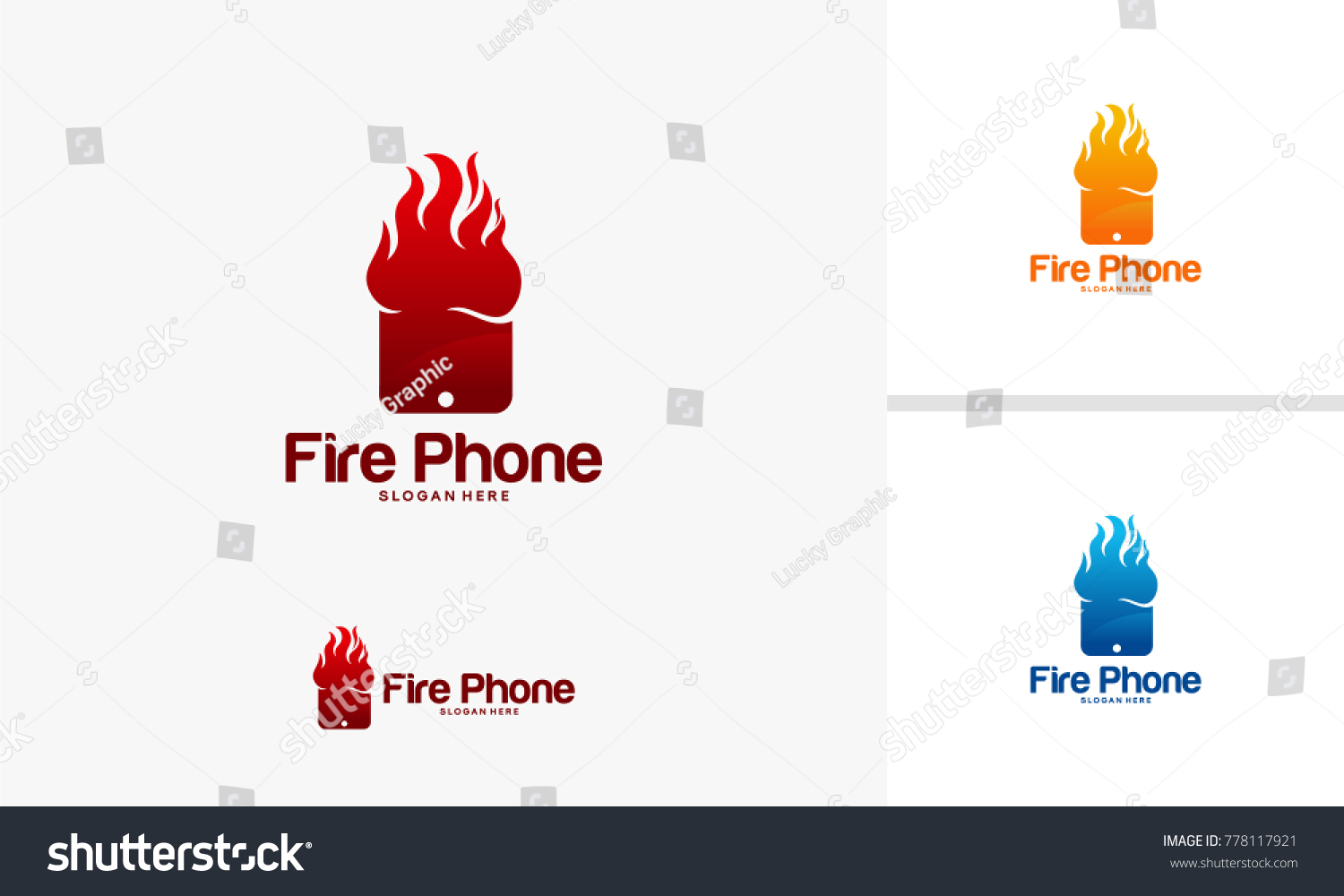Fire Phone Logo Designs Concept Vector Stock Vector (Royalty Free ...