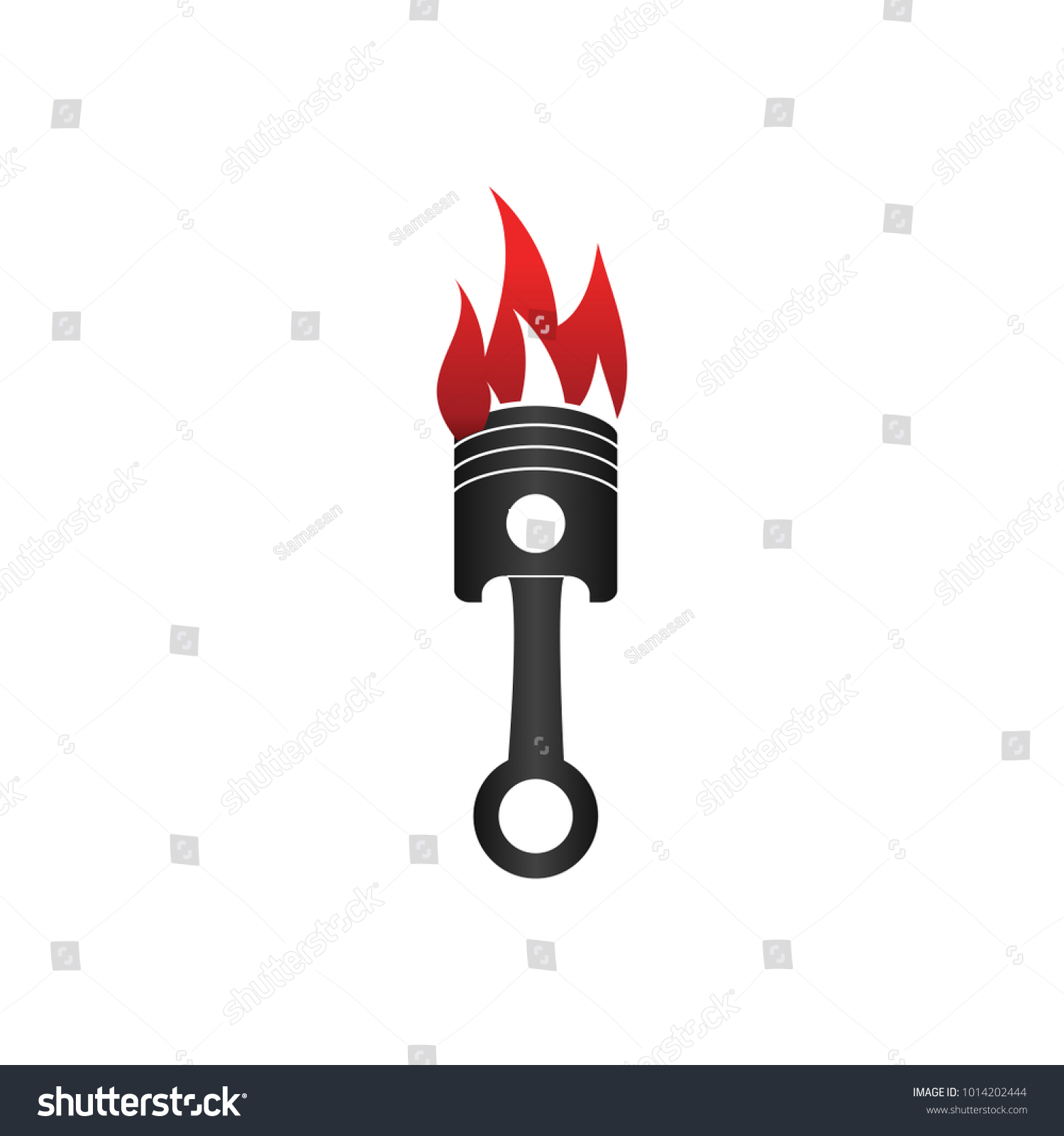 Fire Piston Automotive Logo Design Template Stock Vector (Royalty Free ...