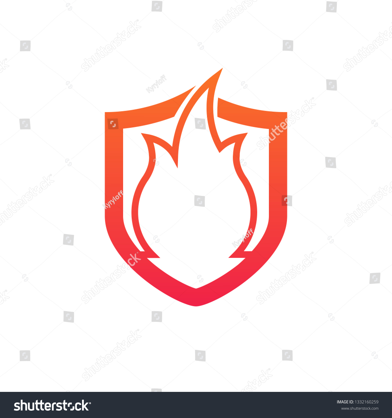Fire Protection Vector Fire Shield Vector Stock Vector (Royalty Free ...