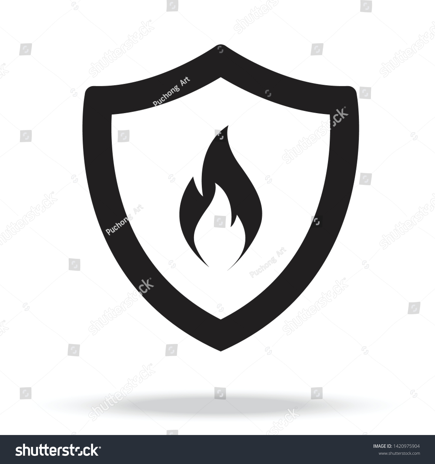Fire Protection Vector Fire Shield Vector: เวกเตอร์สต็อก (ปลอดค่า ...