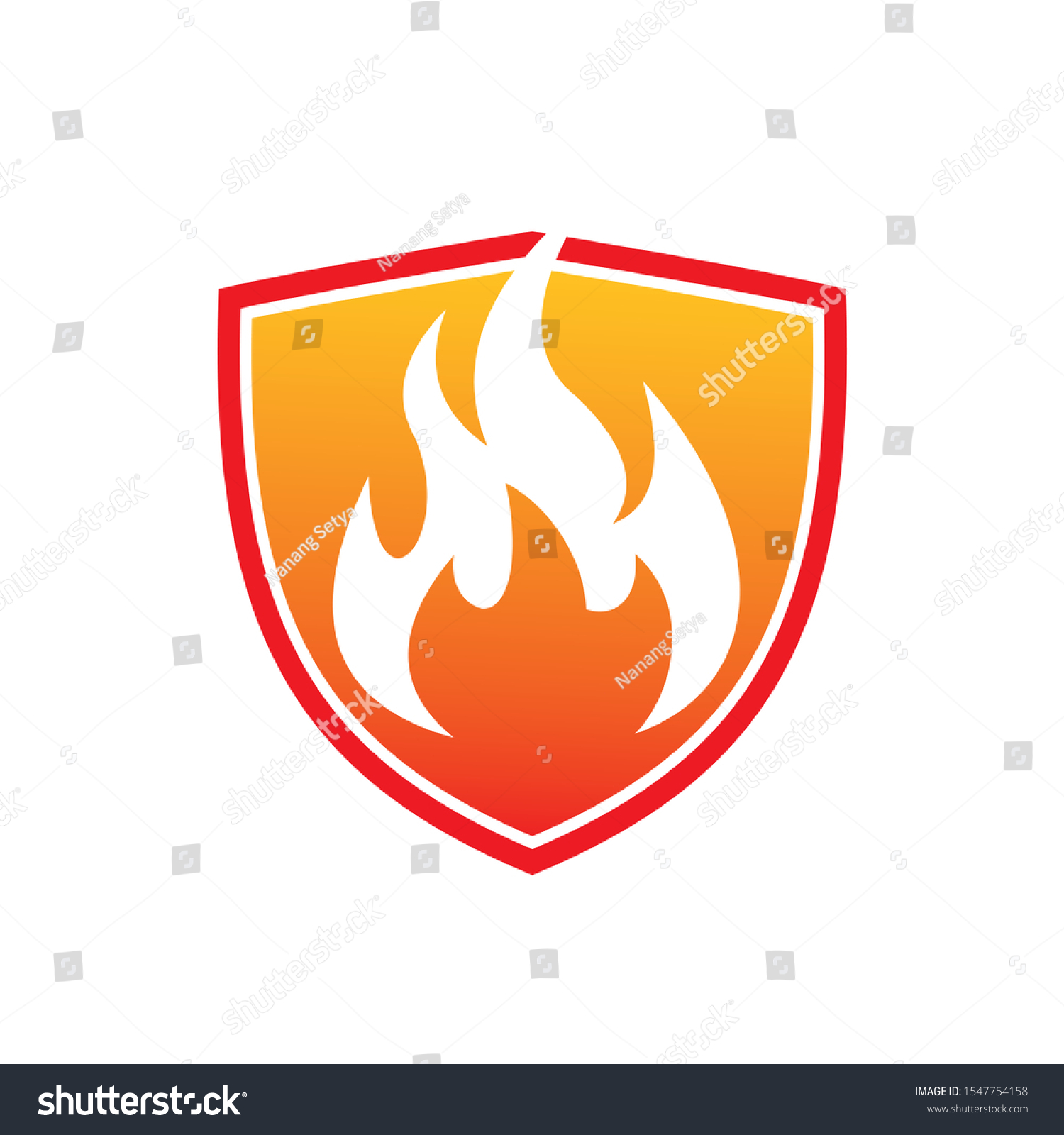 Fire Protection Vector Vector Logo Design Stock Vector (Royalty Free ...