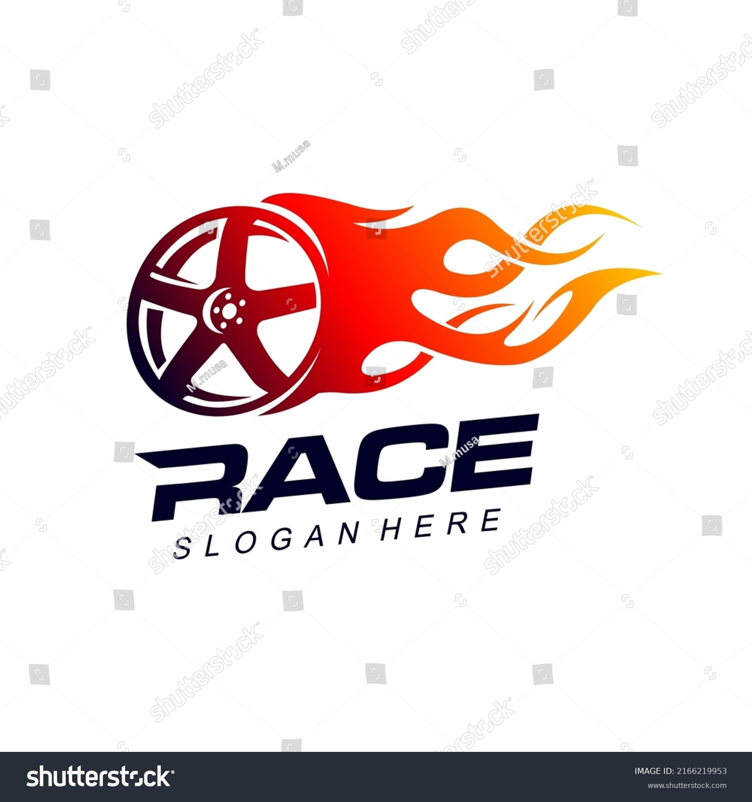 Fire Race Logo Vector Template Illustration Stock Vector (Royalty Free ...
