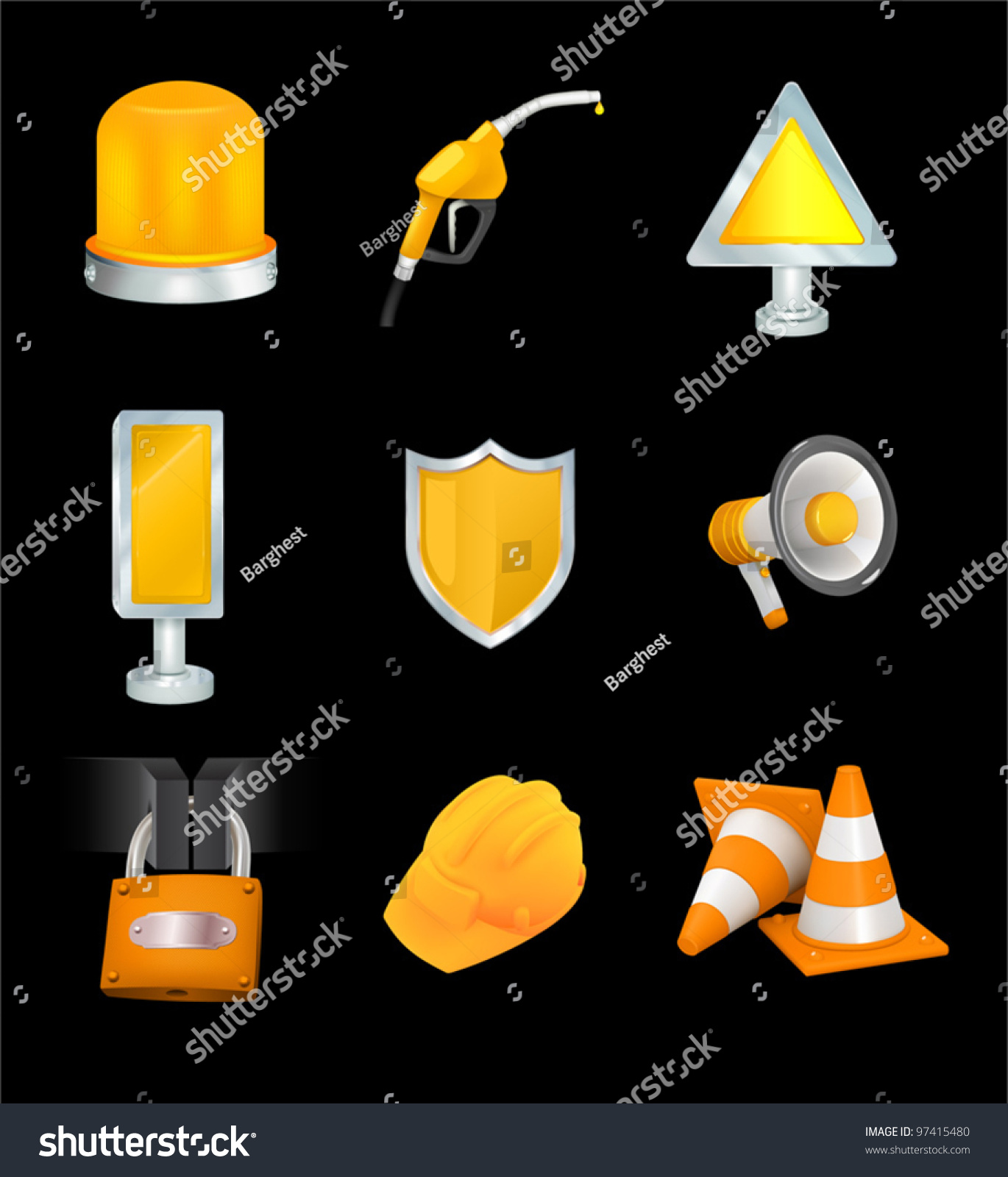 Fire Rescue Icons Set Stock Vector (Royalty Free) 97415480