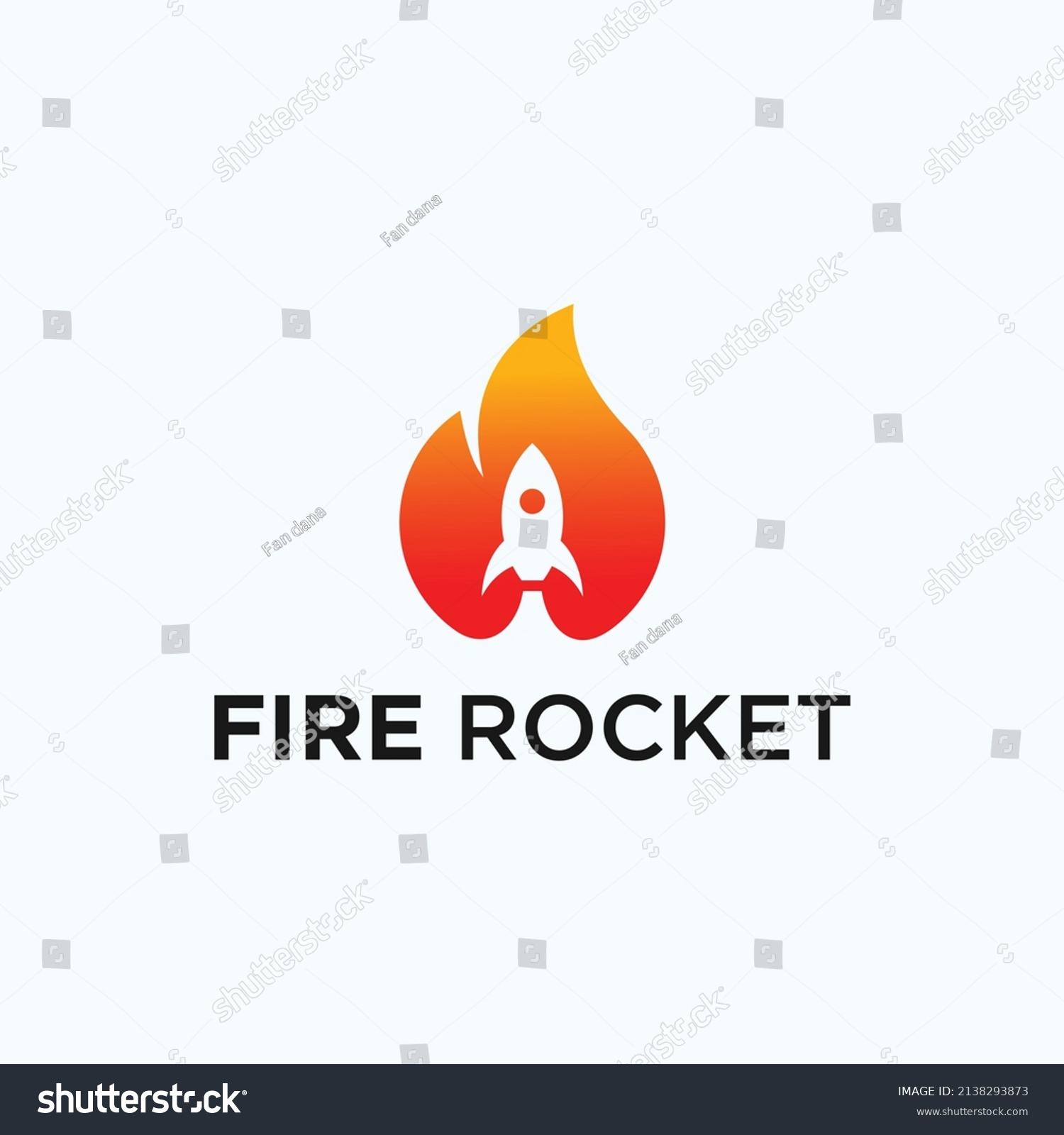 Fire Rocket Logo Flame Logo Stock Vector (Royalty Free) 2138293873 ...