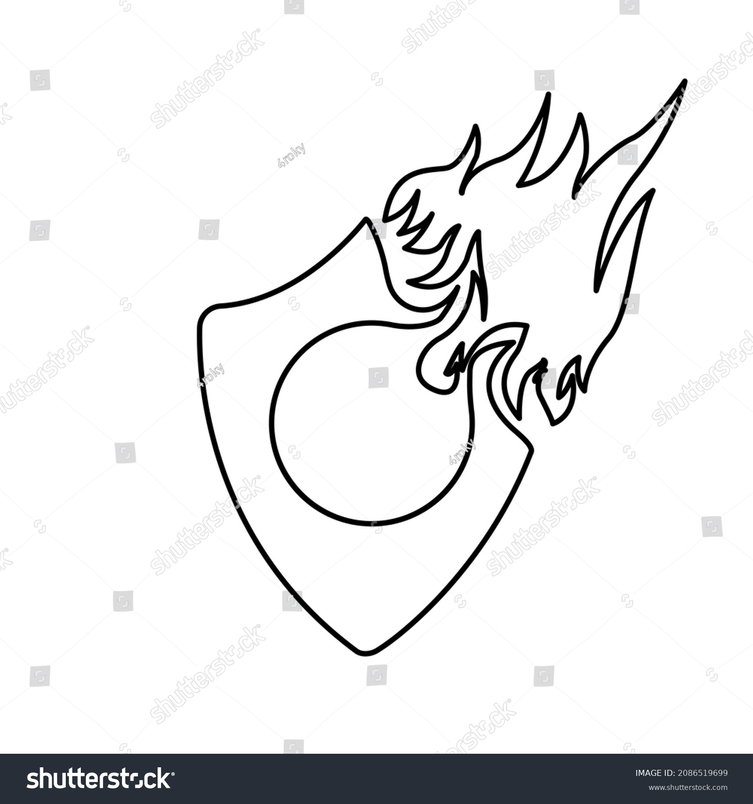 Fire Safety Emblem Vector Illustration Stock Vector (Royalty Free ...