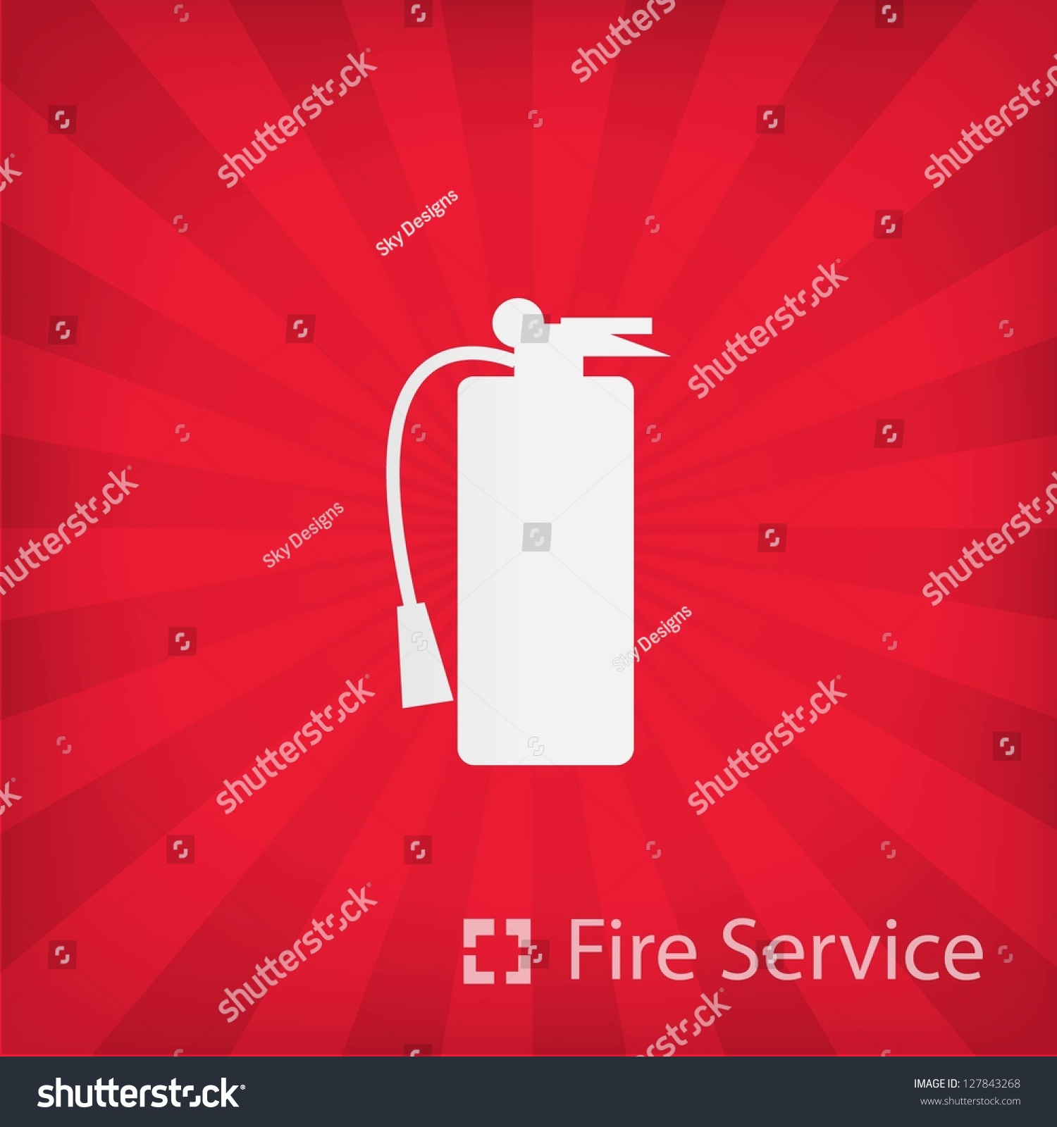 Fire Service Icon 8 Stock Vector (Royalty Free) 127843268