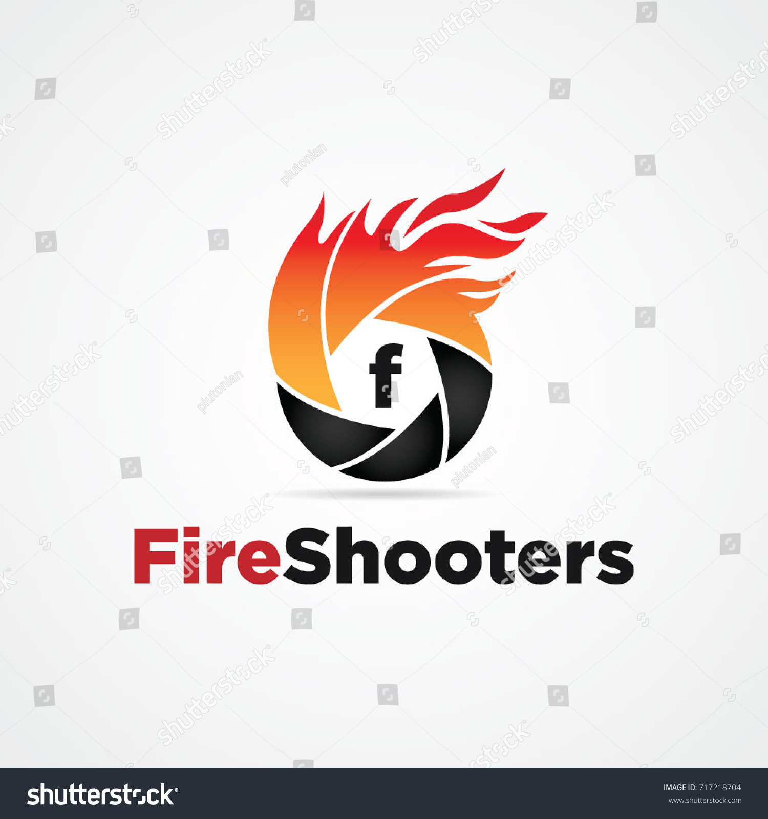 Fire Shutter Logo Design Symbol: vector de stock (libre de regalías ...