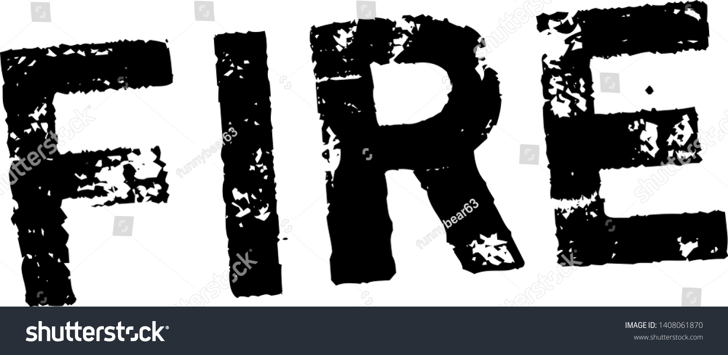 Fire Stamp On White Background Stock Vector (Royalty Free) 1408061870
