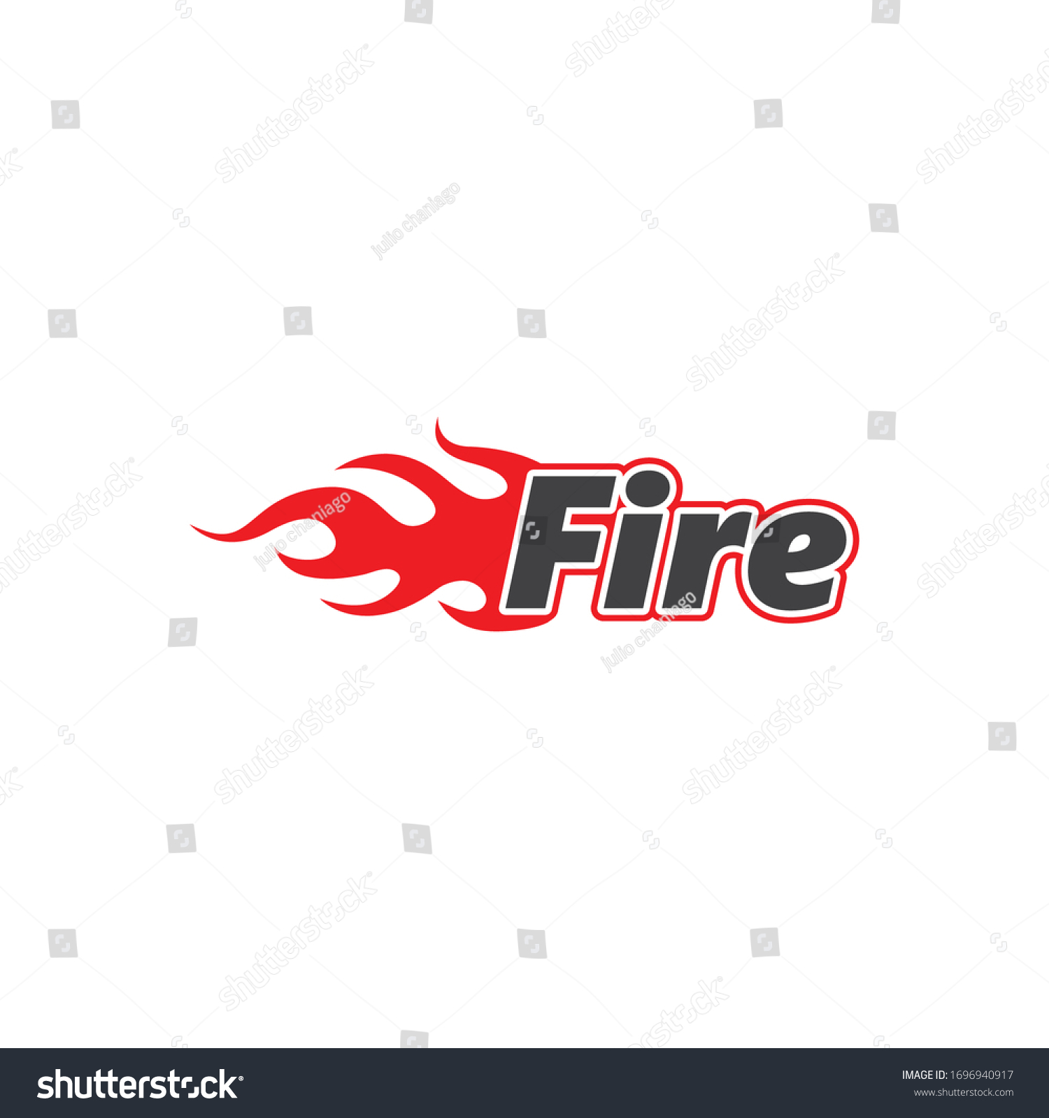 Fire Text Font Fire Icon Concept Stock Vector (Royalty Free) 1696940917 ...