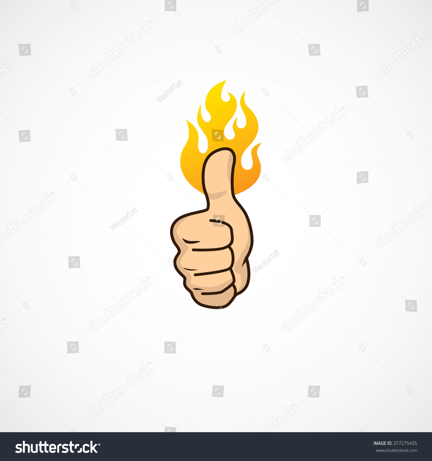 Fire Thumb Stock Vector (Royalty Free) 377275435 | Shutterstock