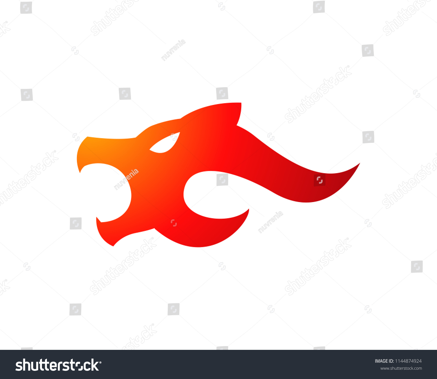 Fire Tiger Logo Stock Vector (Royalty Free) 1144874924 | Shutterstock
