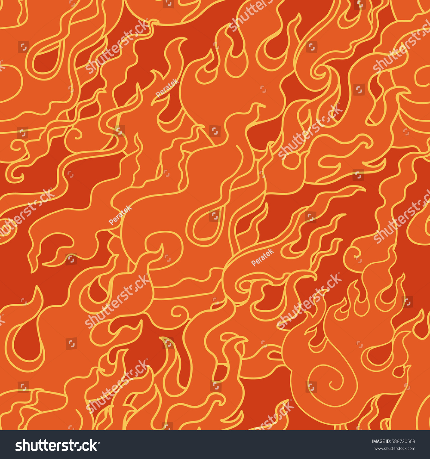 Fire Vector Seamless Pattern N Oriental: เวกเตอร์สต็อก (ปลอดค่า ...