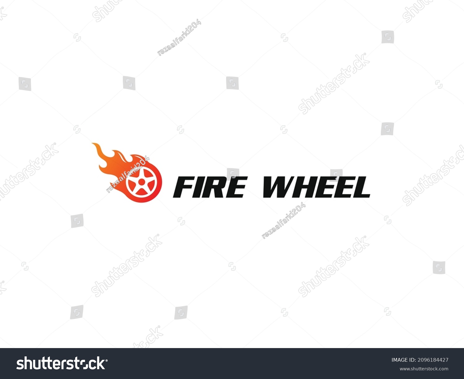 Fire Wheel Logo Design Logo Template Stock Vector (Royalty Free) 2096184427