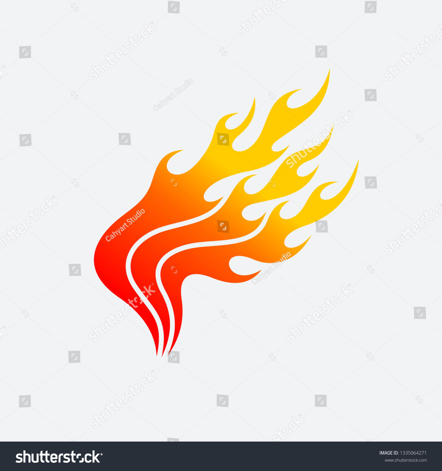 Fire Wing Logo Template Stock Vector (Royalty Free) 1335064271