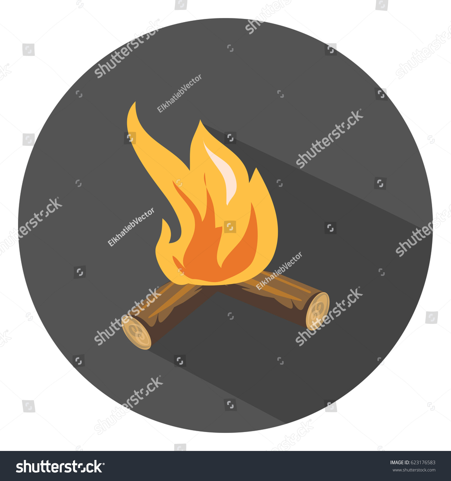 Fire Wood Icon Stock Vector (Royalty Free) 623176583 | Shutterstock