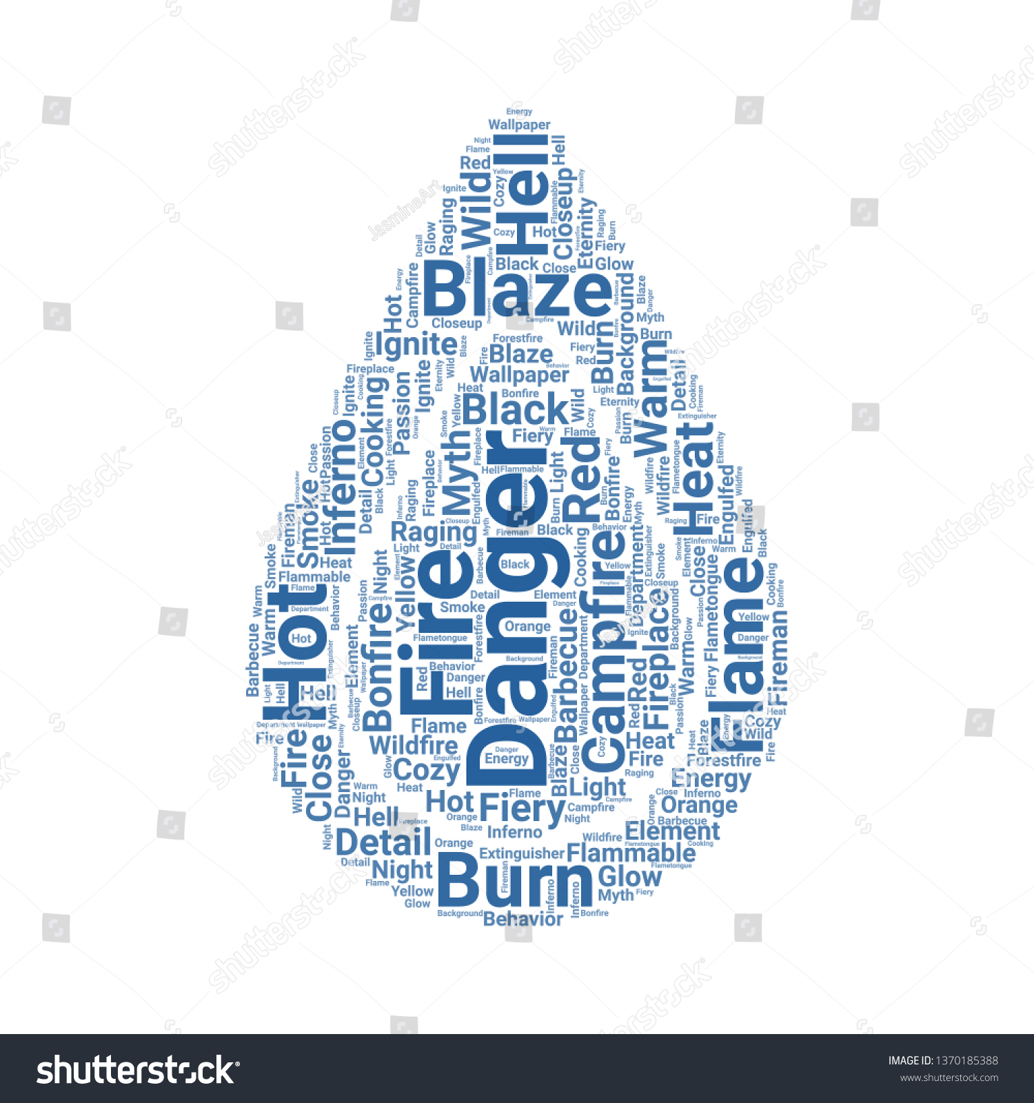 Fire Word Cloud Tag Cloud About: vector de stock (libre de regalías ...