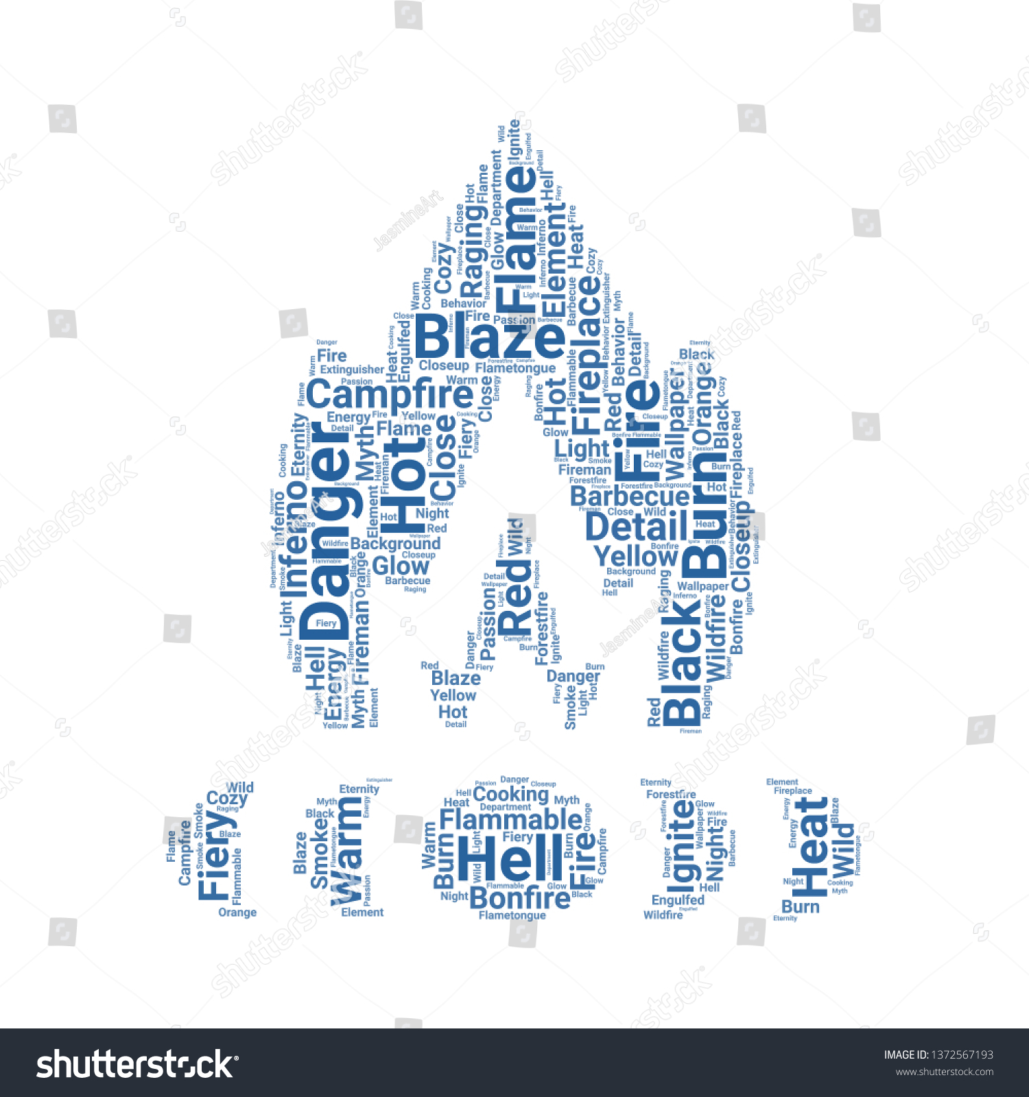 Fire Word Cloud Tag Cloud About Stock Vector (Royalty Free) 1372567193 ...