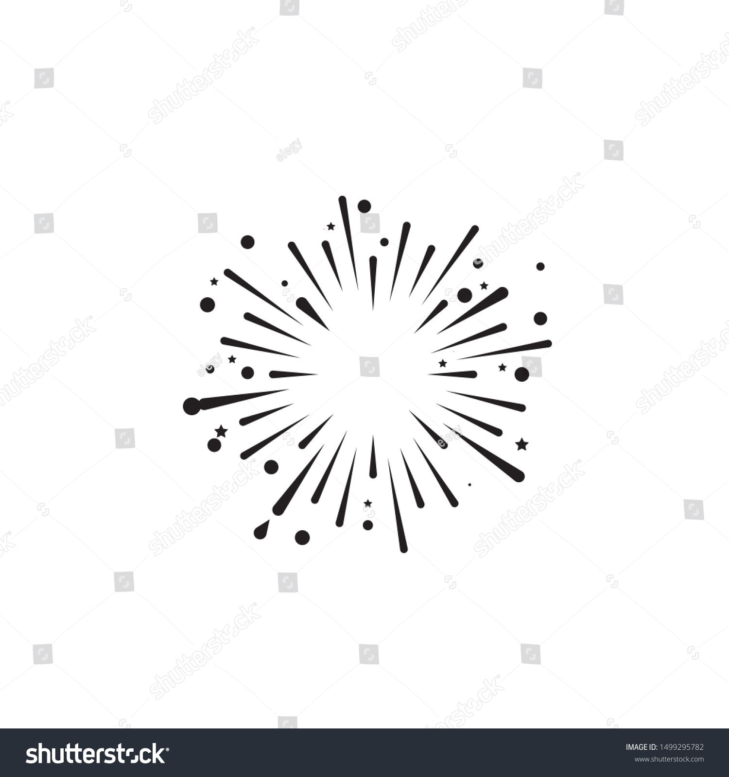 Fire Work Icon Vector Illustration Design Stock Vector (Royalty Free ...