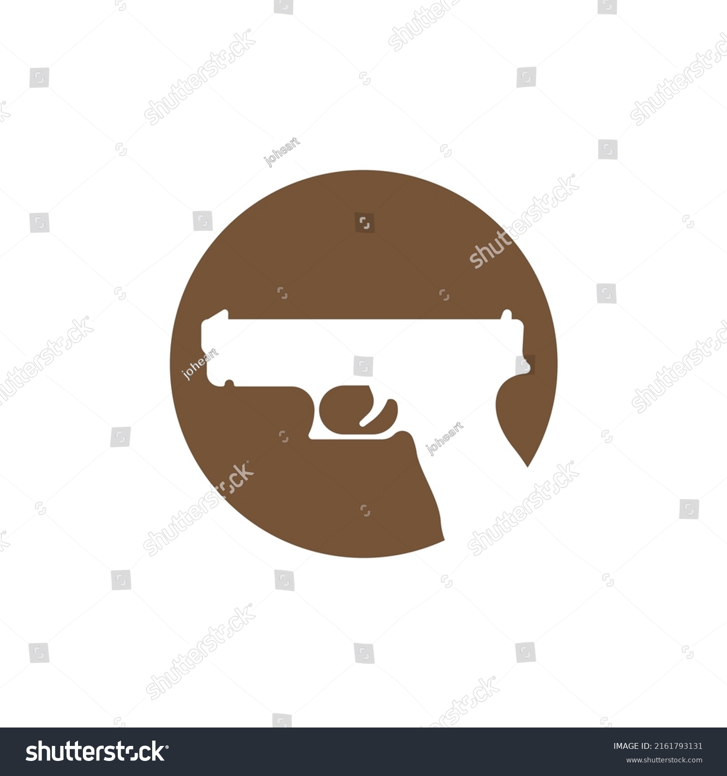 Firearms Icon Logo Design Illustration Template Stock Vector (Royalty ...