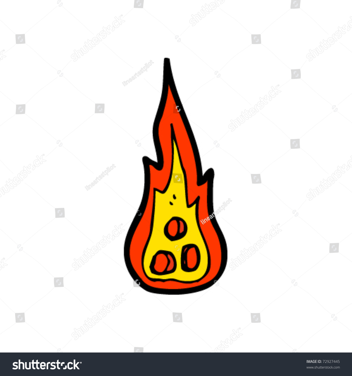 Fireball Cartoon Stock Vector (Royalty Free) 72927445