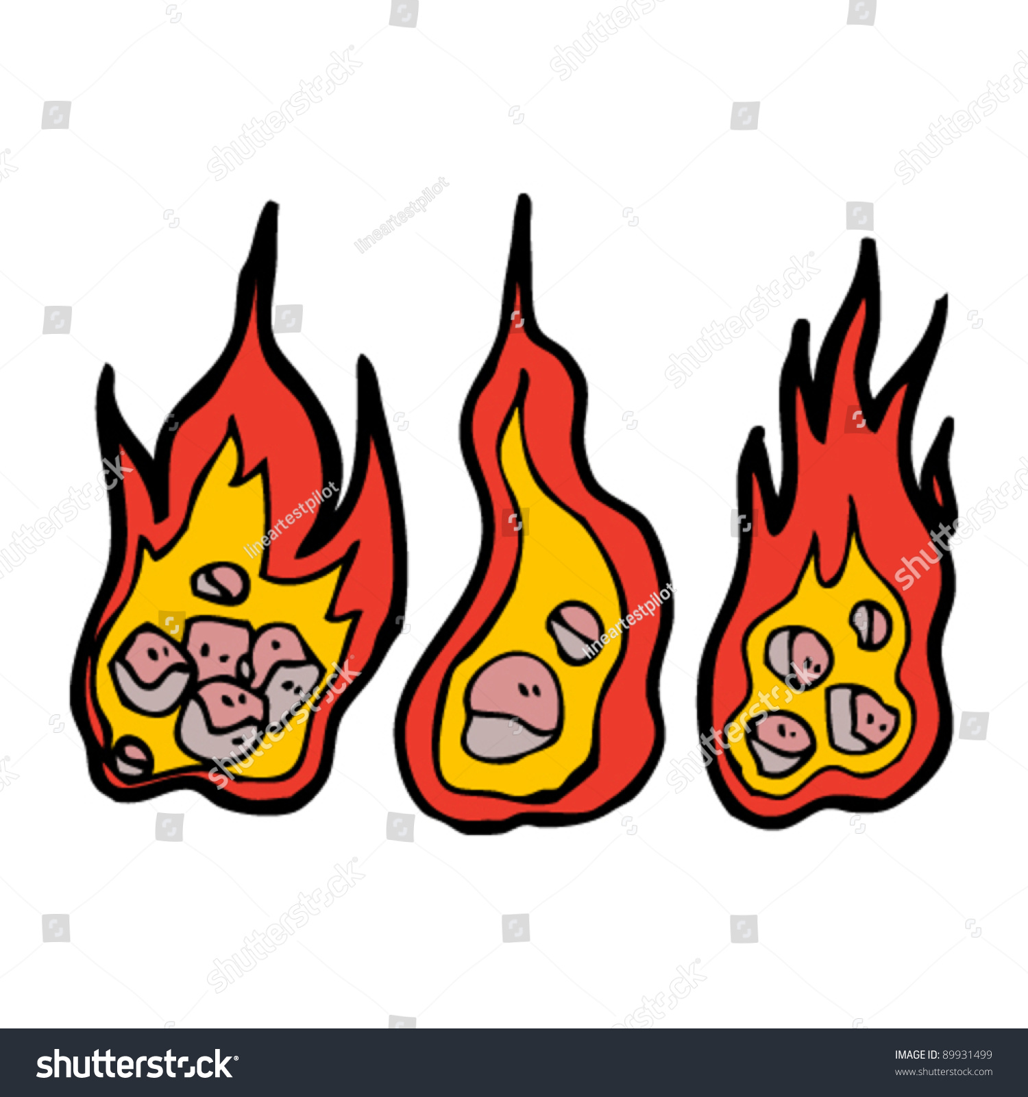 Fireball Cartoon Collection Stock Vector 89931499 - Shutterstock