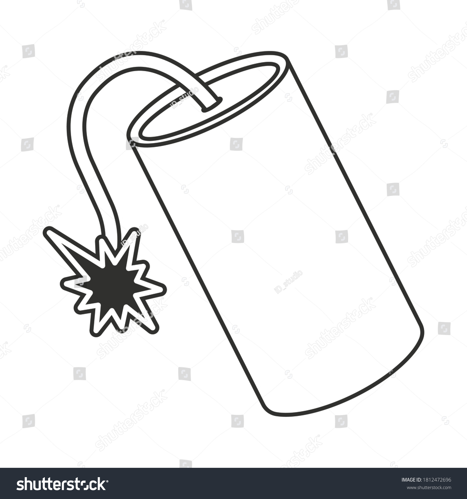 Firecracker Line Art Vector Icon Apps: เวกเตอร์สต็อก (ปลอดค่าลิขสิทธิ์ ...