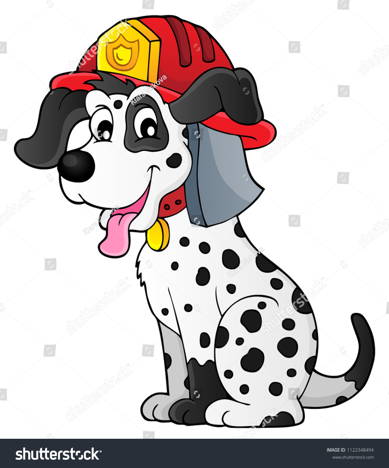 Firefighter Dog Theme 1 Eps10 Vector Stock Vector (Royalty Free ...