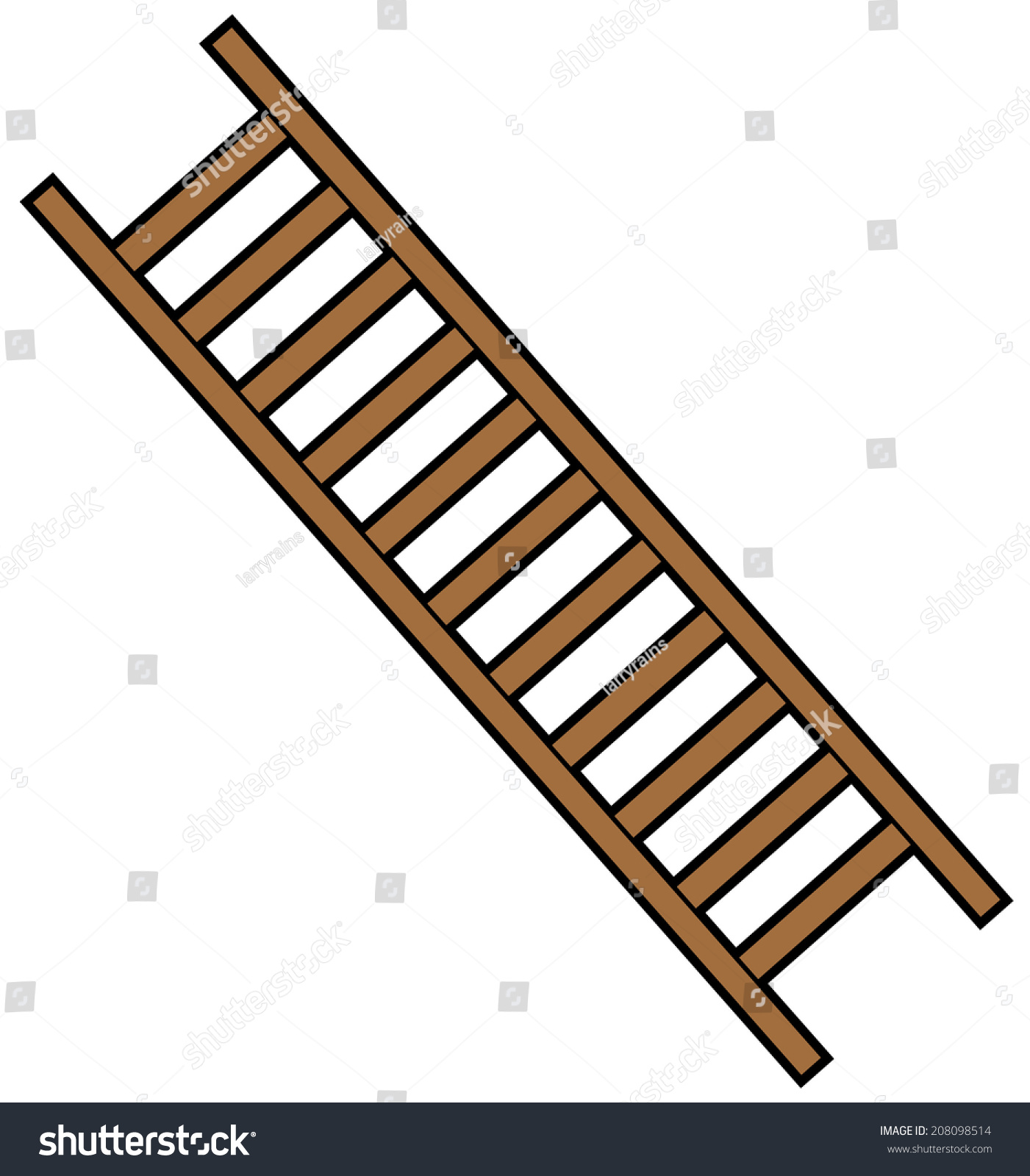 Firefighter Ladder Stock Vector (Royalty Free) 208098514