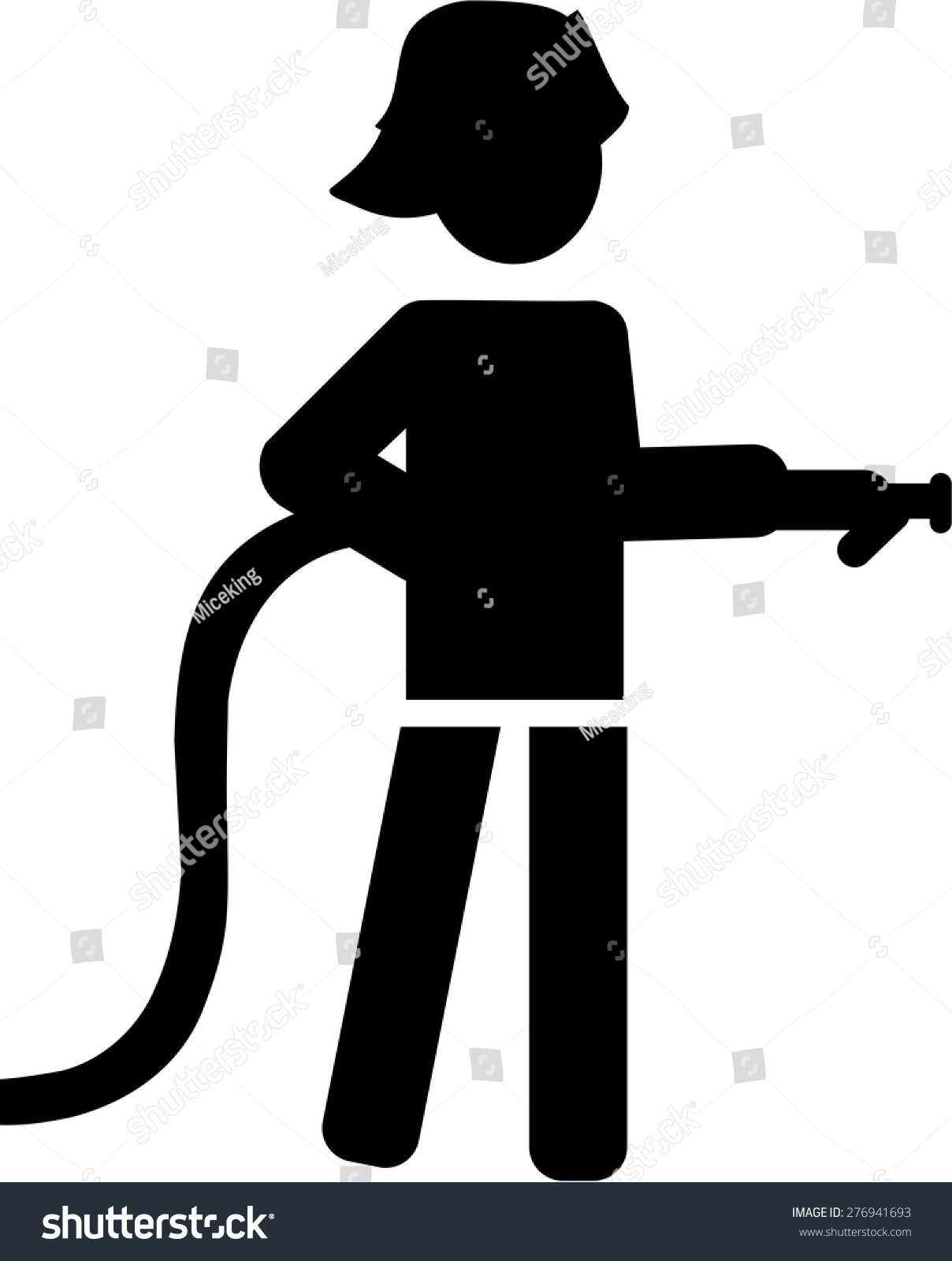 Firefighter Pictogram Stock Vector (Royalty Free) 276941693