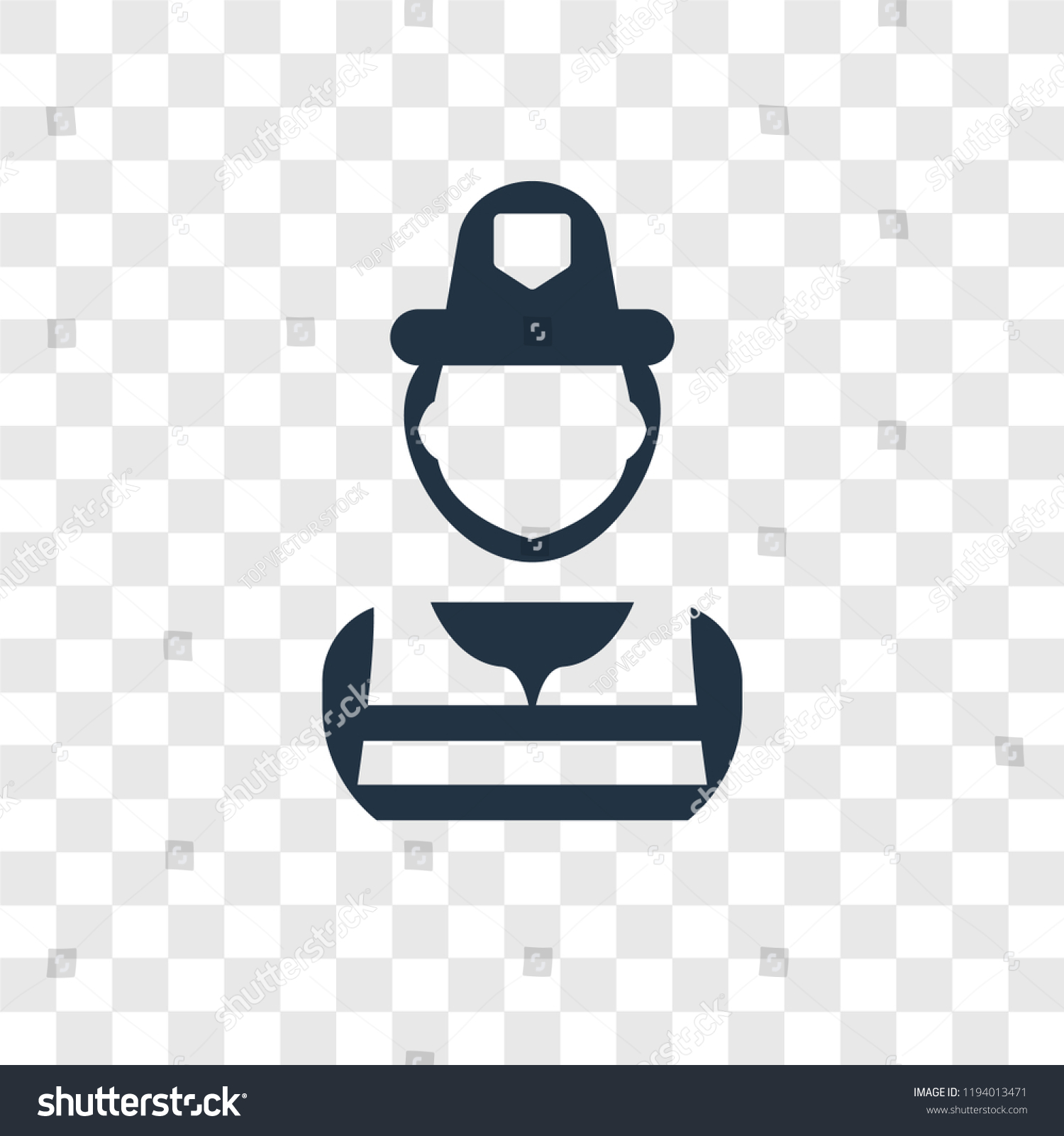 Firefighter Vector Icon Isolated On Transparent Stock Vector (Royalty ...
