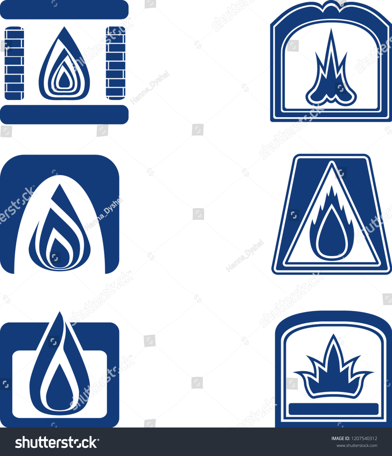 Fireplace Icon Logo Vector Illustration Stock Vector (Royalty Free ...