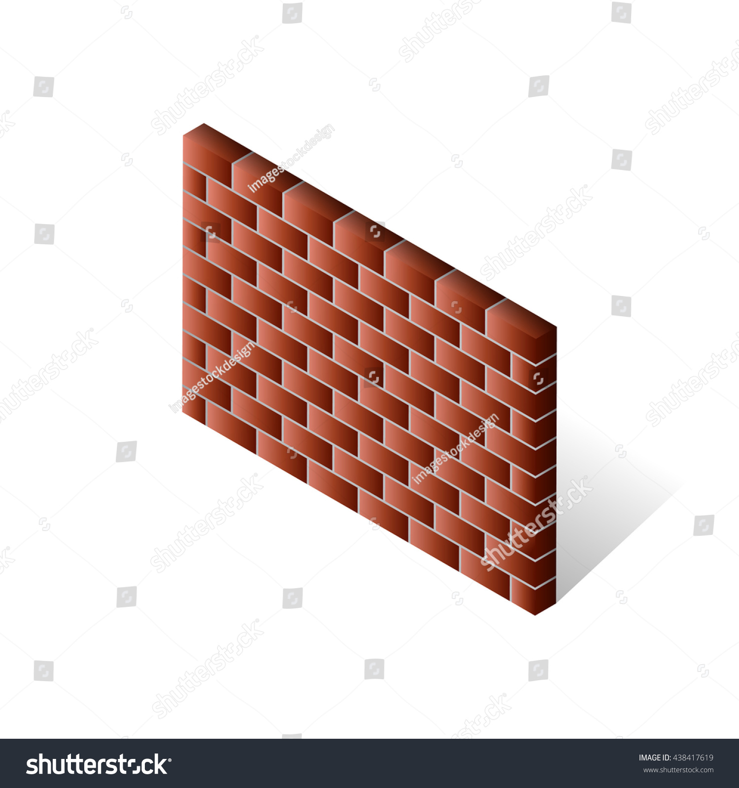 Firewall Brick Wall On White Background Stock Vector (Royalty Free ...