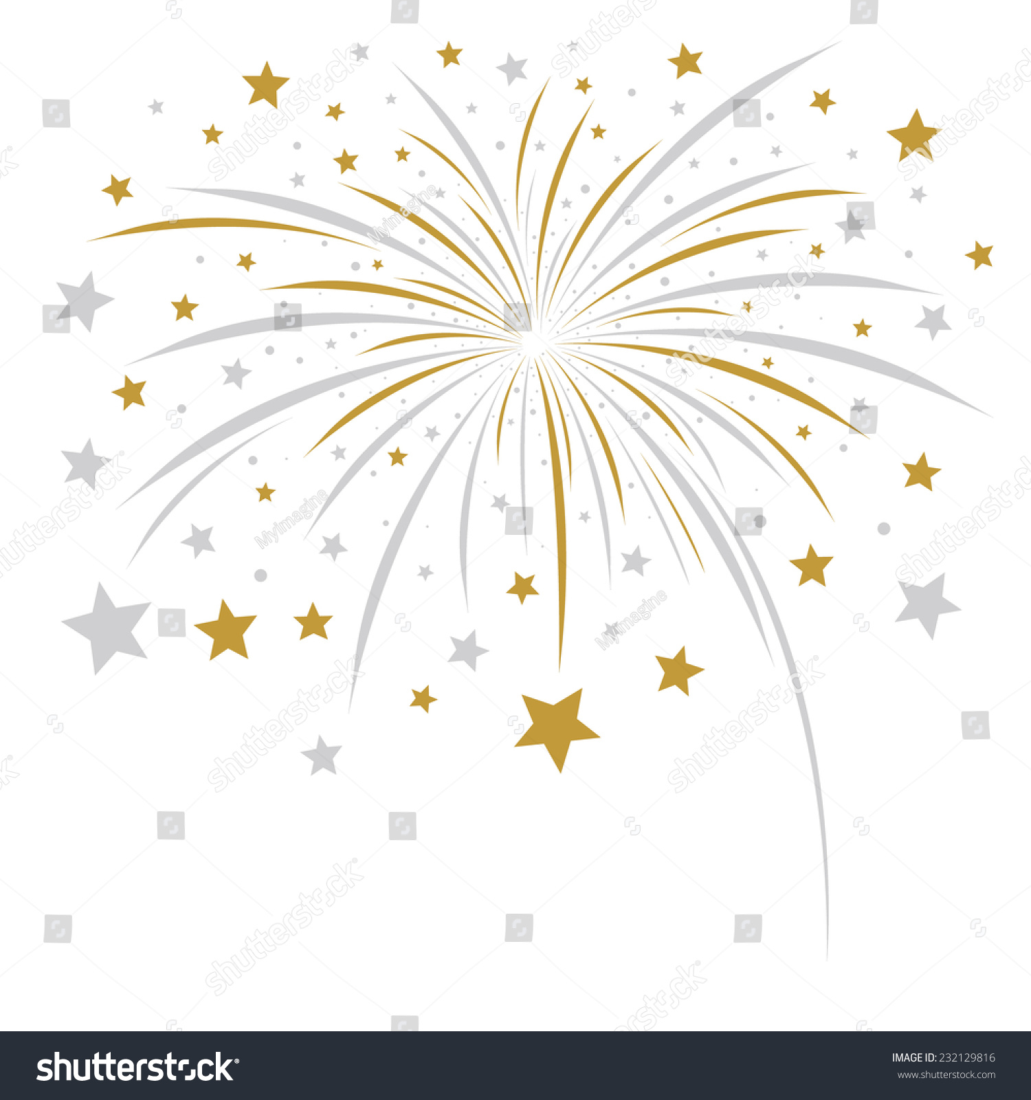 Firework Design On White Background Stock Vector (Royalty Free) 232129816