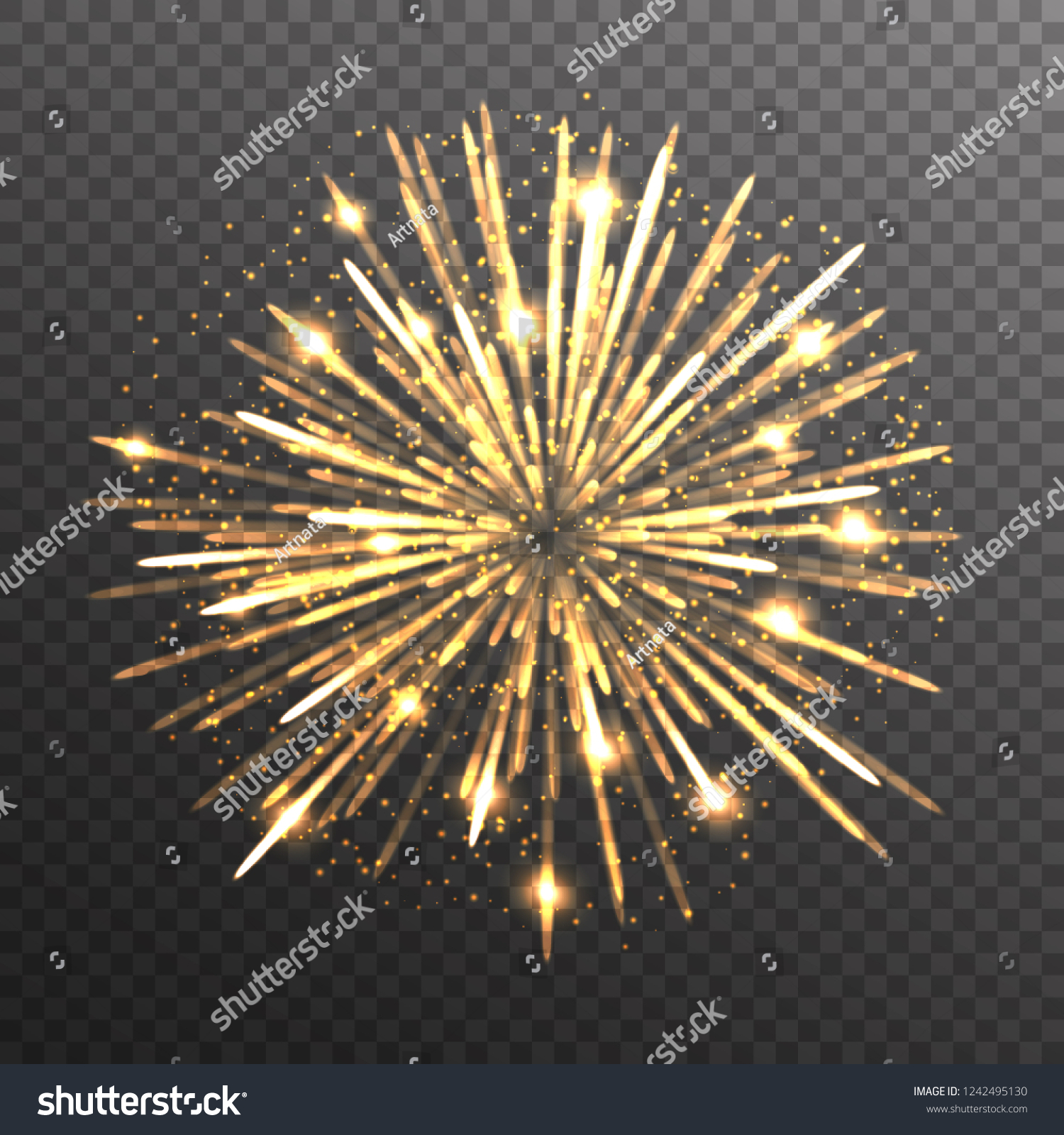 Firework Explosion On Transparent Background Vector Stock Vector ...