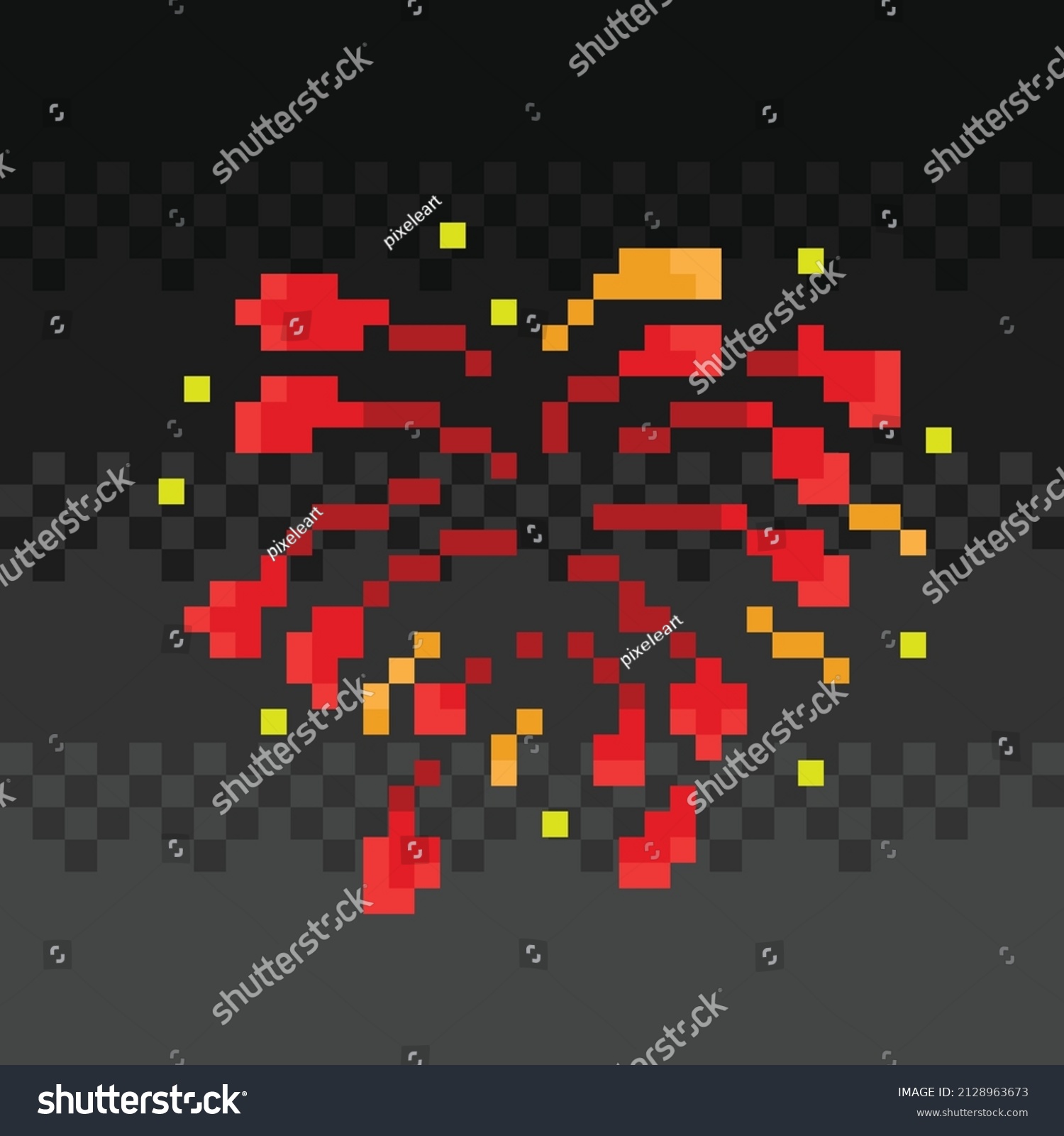 Firework Pixel Art Style Stock Vector (Royalty Free) 2128963673 ...