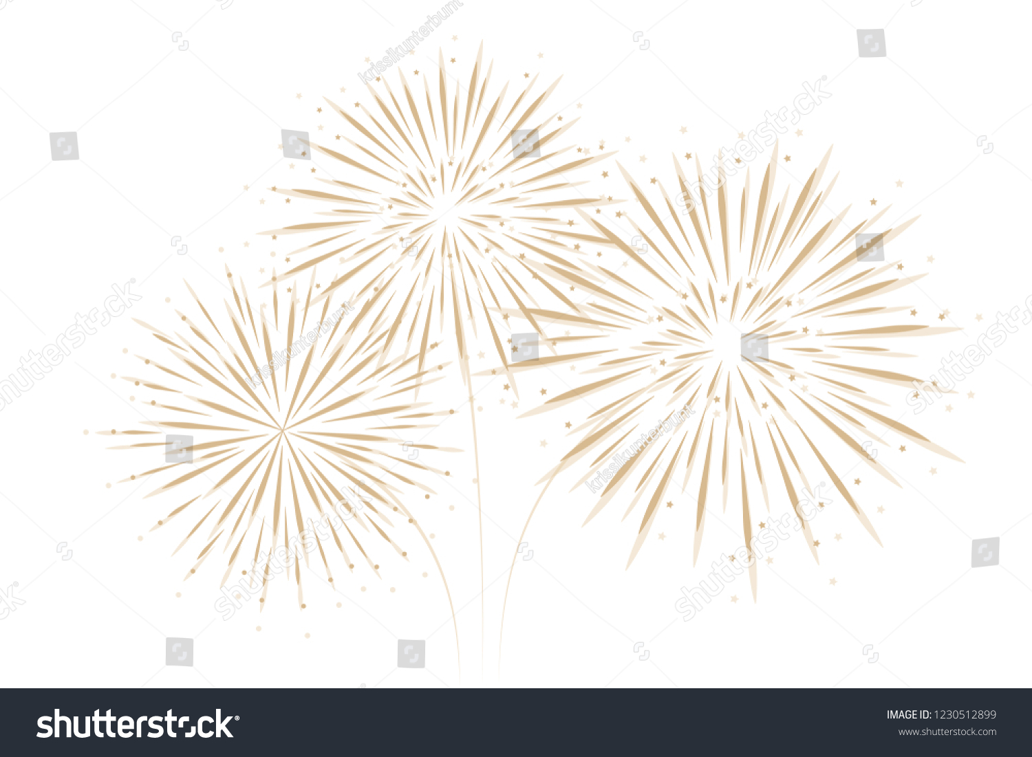Firework Isolated On White Background Vector Stock Vector (Royalty Free ...