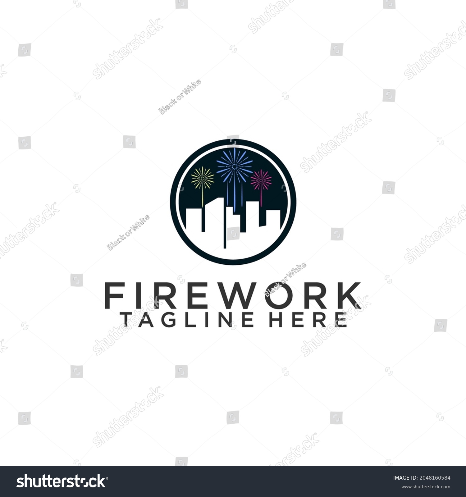 Firework Logo Inspiration Firework Logo Concept Stock Vector (Royalty ...