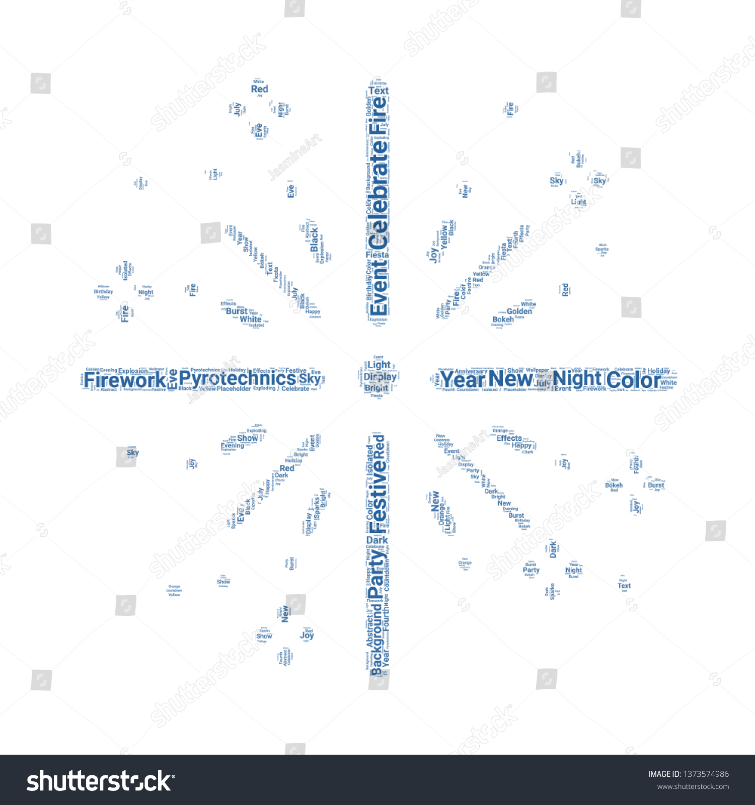 Firework Word Cloud Tag Cloud About Stock Vector (Royalty Free ...