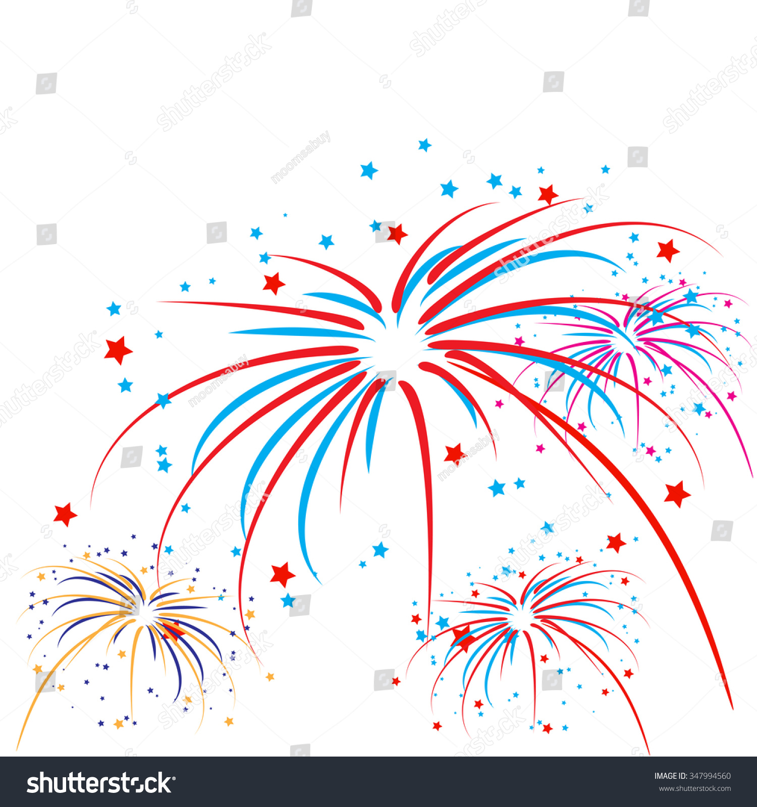 Fireworks Celebration Vector Illustration Stock Vector (Royalty Free ...