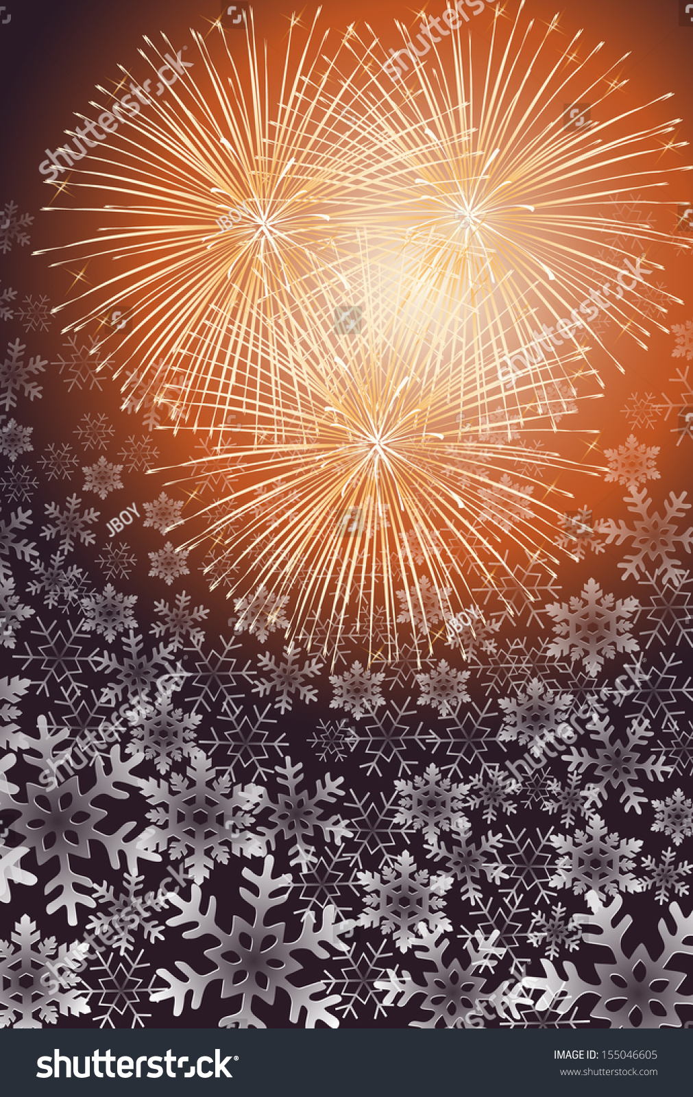 Fireworks Night Sky Background Stock Vector (Royalty Free) 155046605 ...