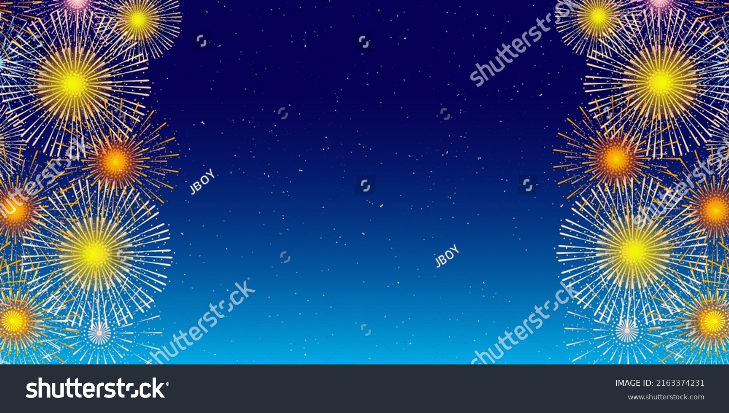 Fireworks Summer Night Sky Background Stock Vector (Royalty Free ...