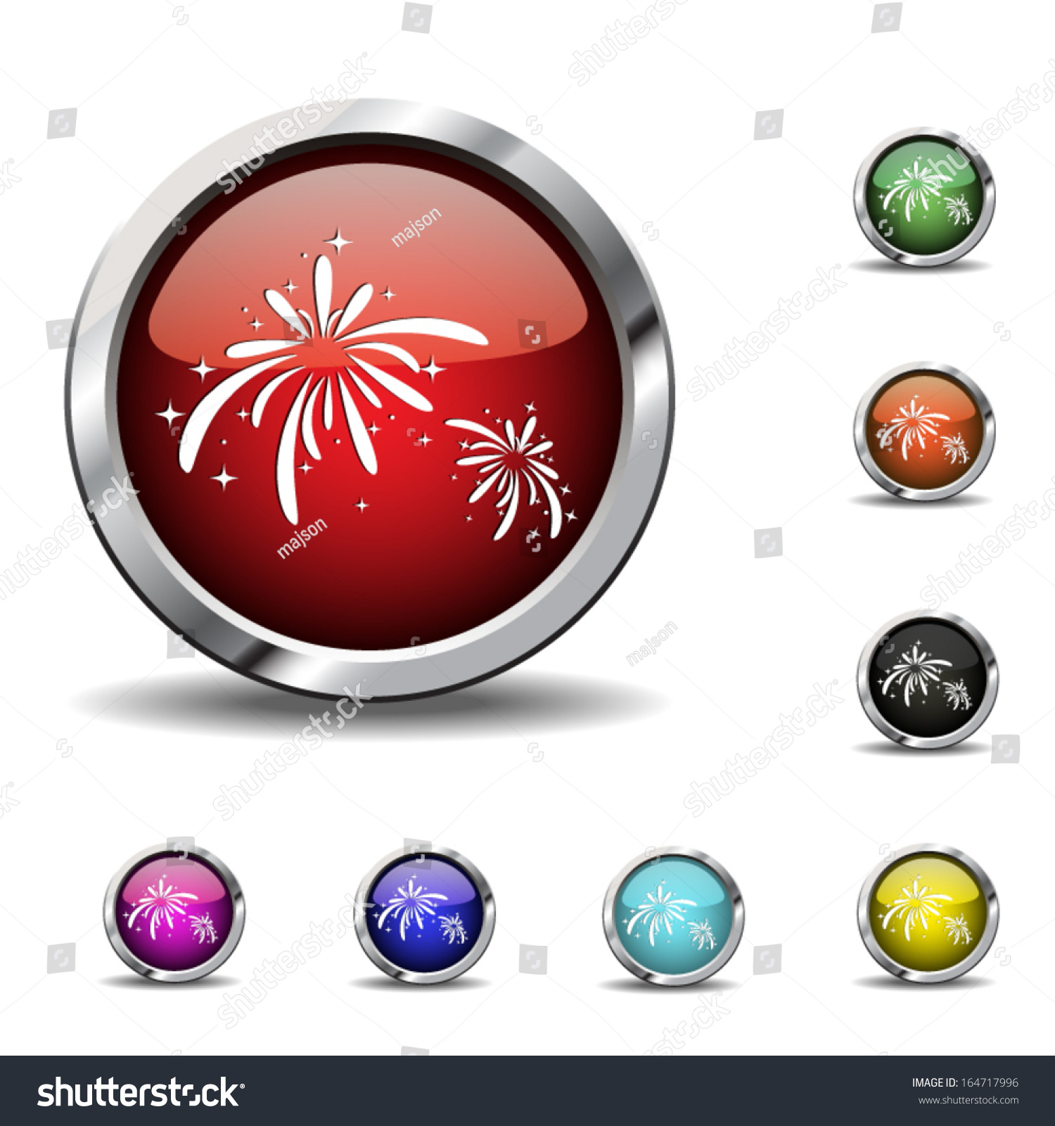 Fireworks Switch Icons Buttons Stock Vector (Royalty Free) 164717996 ...