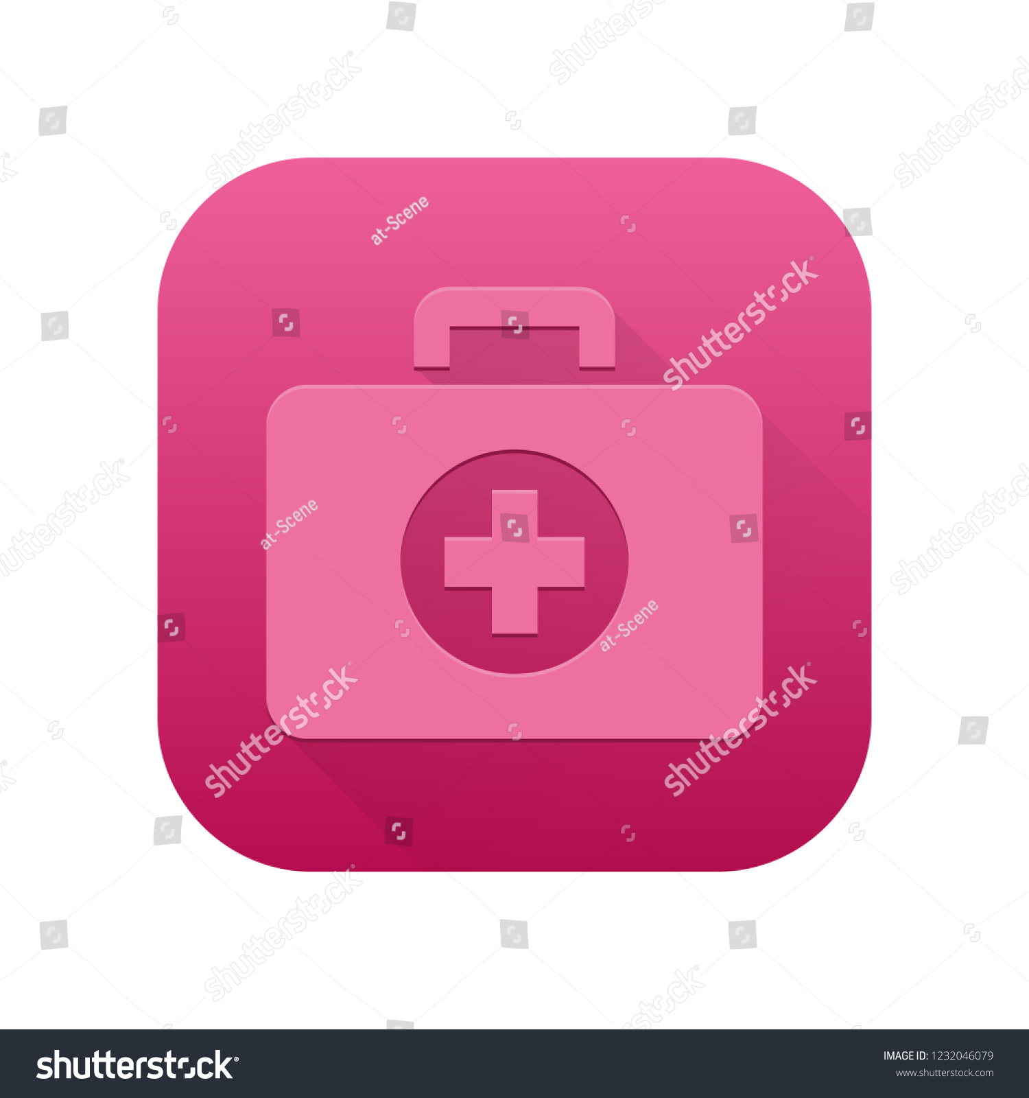 First Aid App Icon Stock Vector (Royalty Free) 1232046079