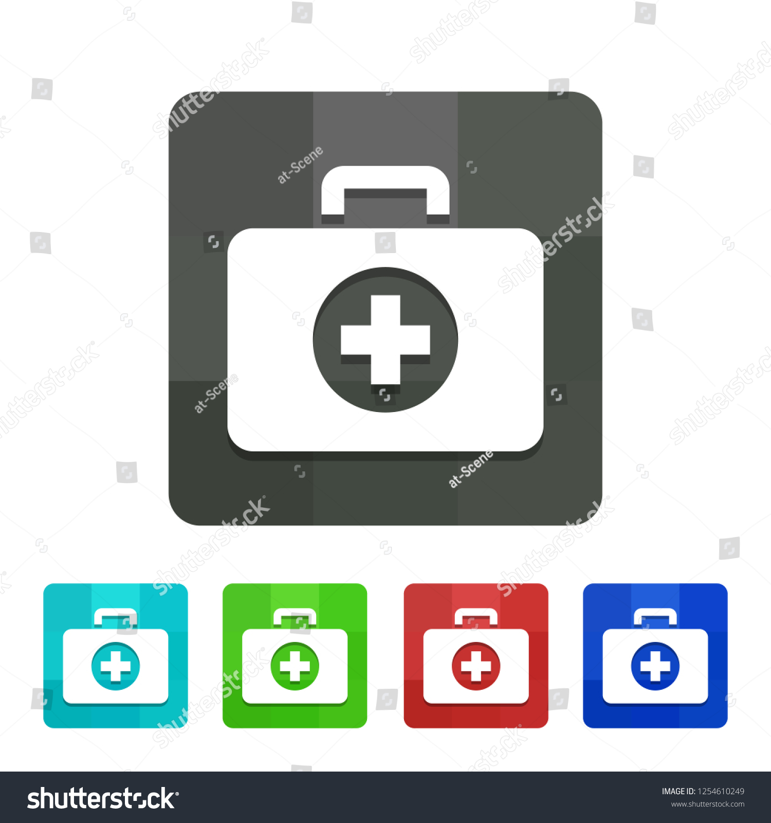 First Aid App Icon: vector de stock (libre de regalías) 1254610249 ...