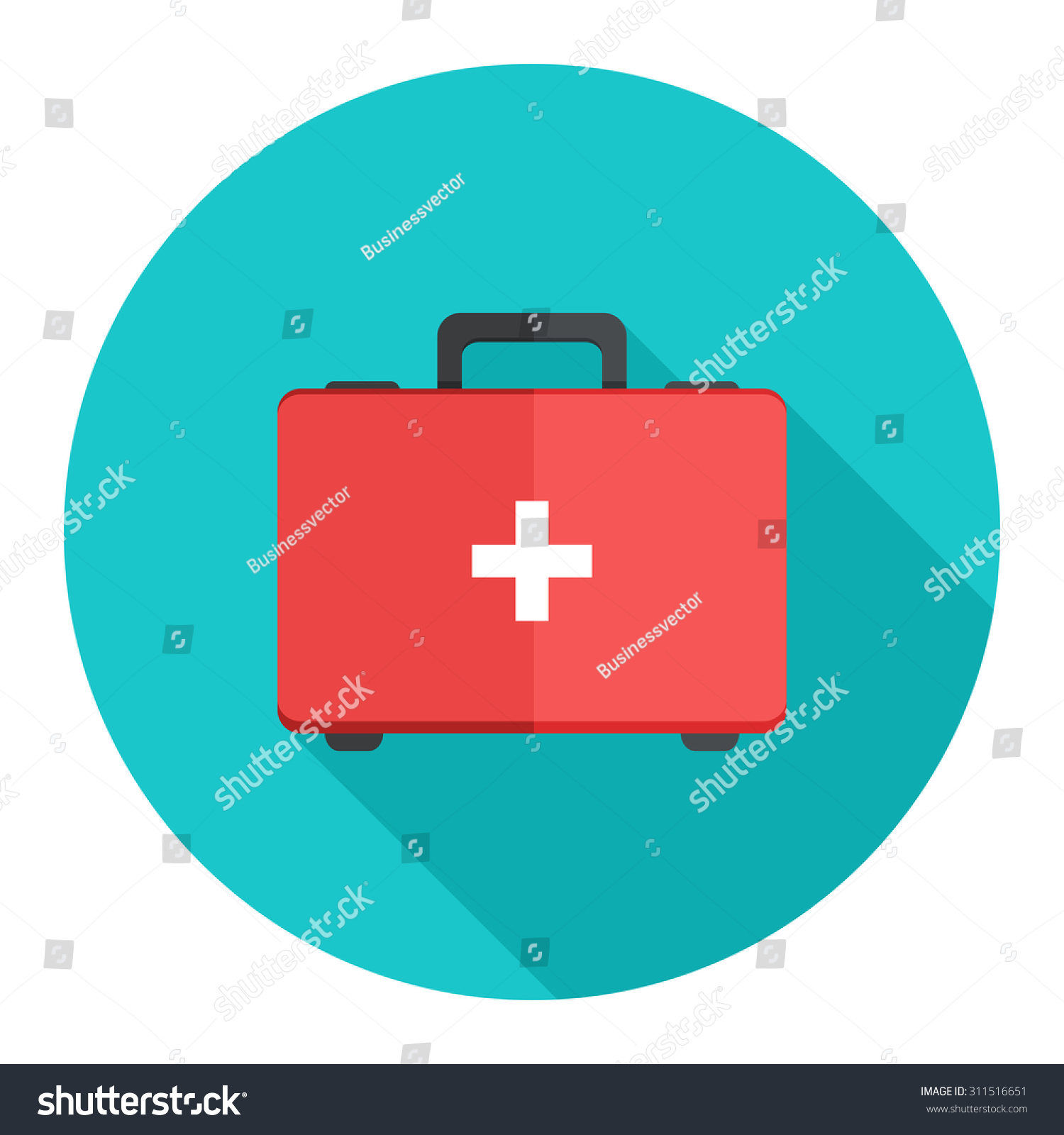 First Aid Bag Icon Stock Vector (Royalty Free) 311516651