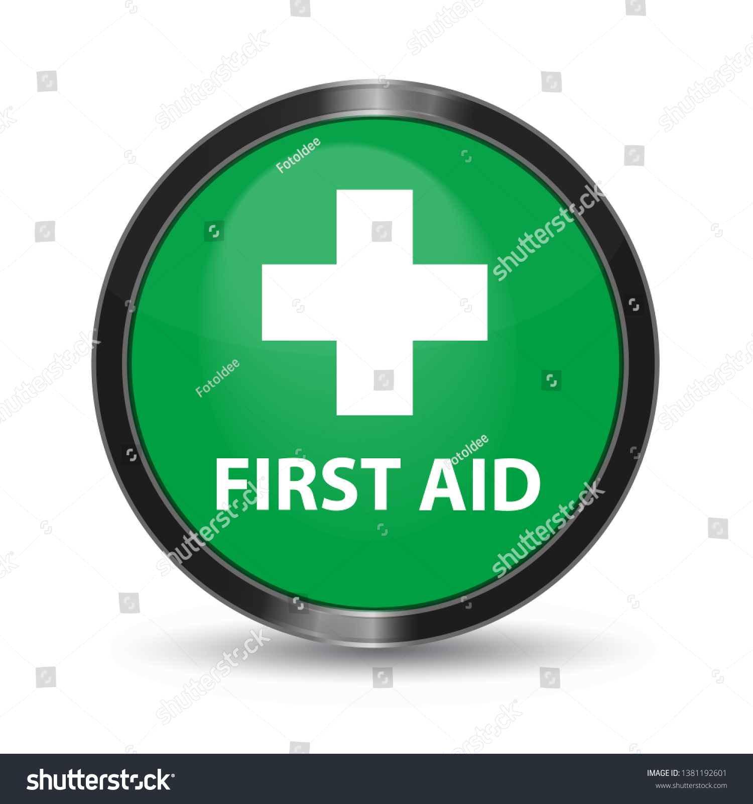 First Aid Button Vector Illustration Isolated: vector de stock (libre ...