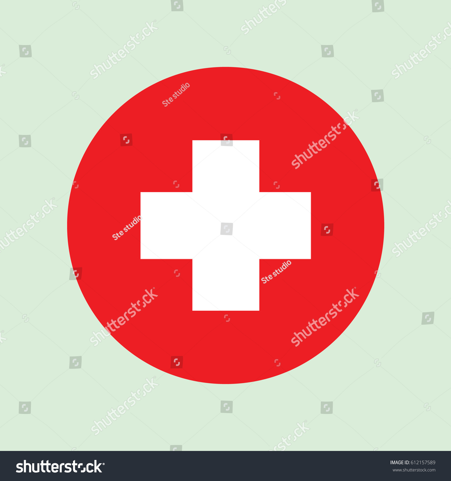 First Aid Cross Icon: vector de stock (libre de regalías) 612157589 ...