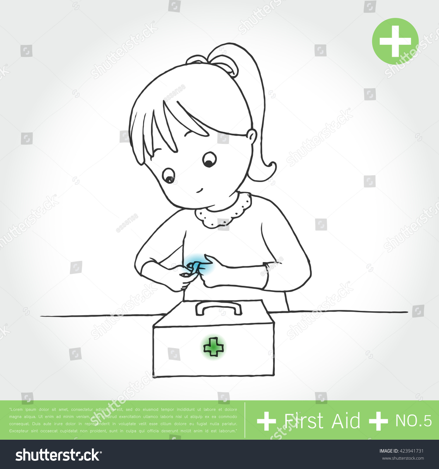 First Aid Bleeding On White Background: เวกเตอร์สต็อก (ปลอดค่าลิขสิทธิ์ ...