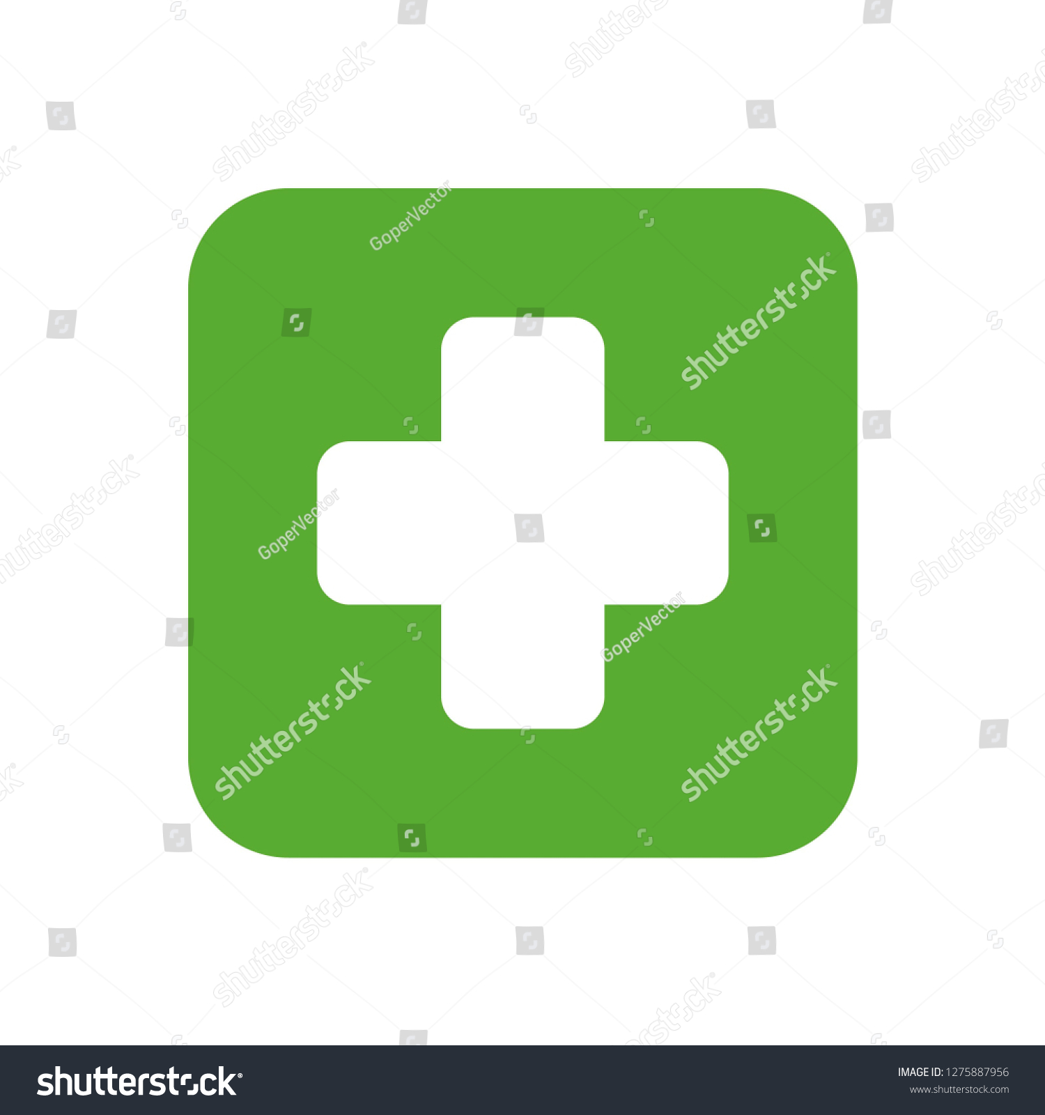 First Aid Icon Vector On White Stock Vector (Royalty Free) 1275887956 ...